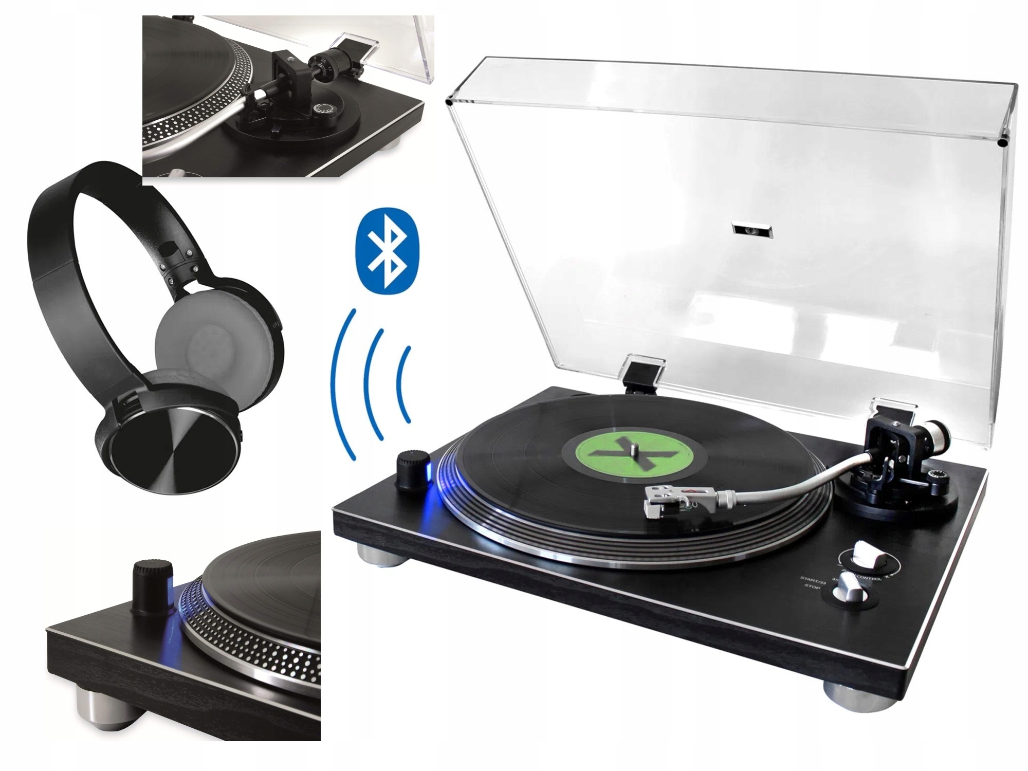 Gramofon Soundmaster PL780SW BT USB 33/45 gniazdo DC Encoding wkładkaMI ...