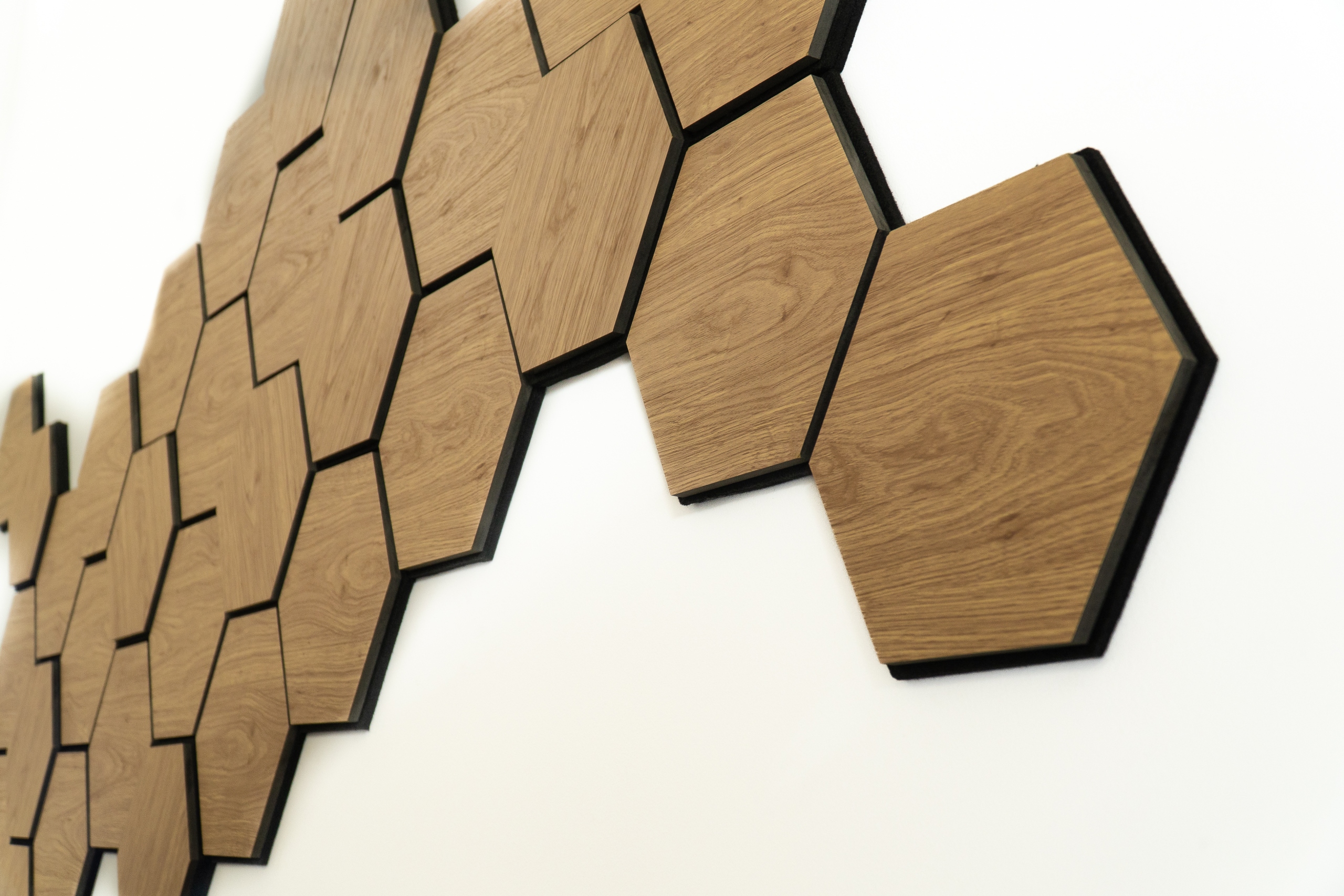 Lamele- panele ścienne na filcu Heksagon • Cena, Opinie • Lamele ...