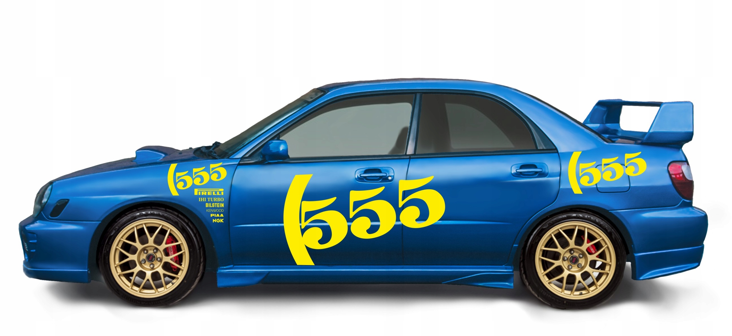 Samolepky SUBARU IMPREZA WRC 555 VYSOKÁ KVALITA za 1533.00CZK - Allegro