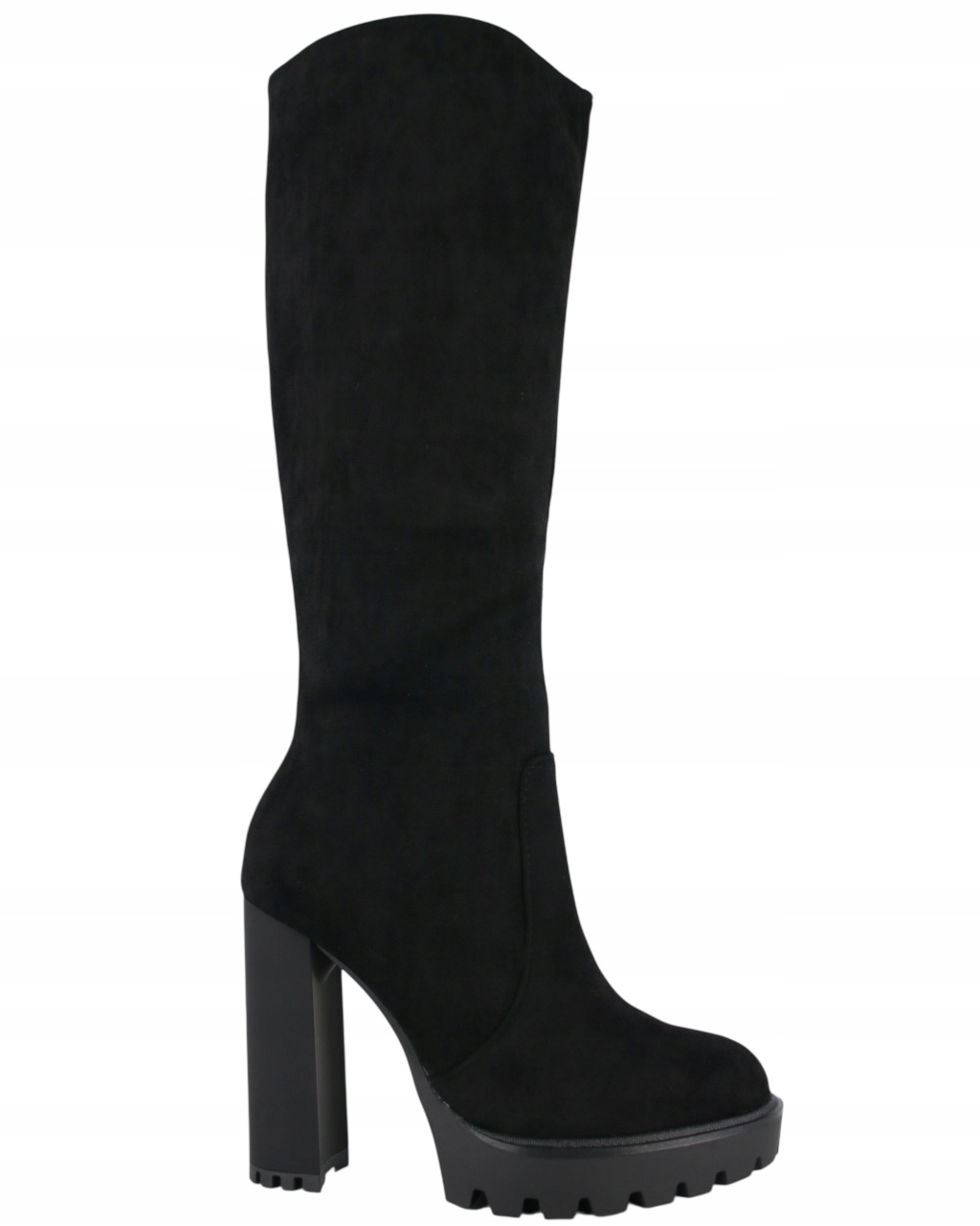 10 cm-ES MAGAS SARKÚ CSIZMA FEKETE VELÚR SZEXI MAGAS 37-ES za 13725 ...