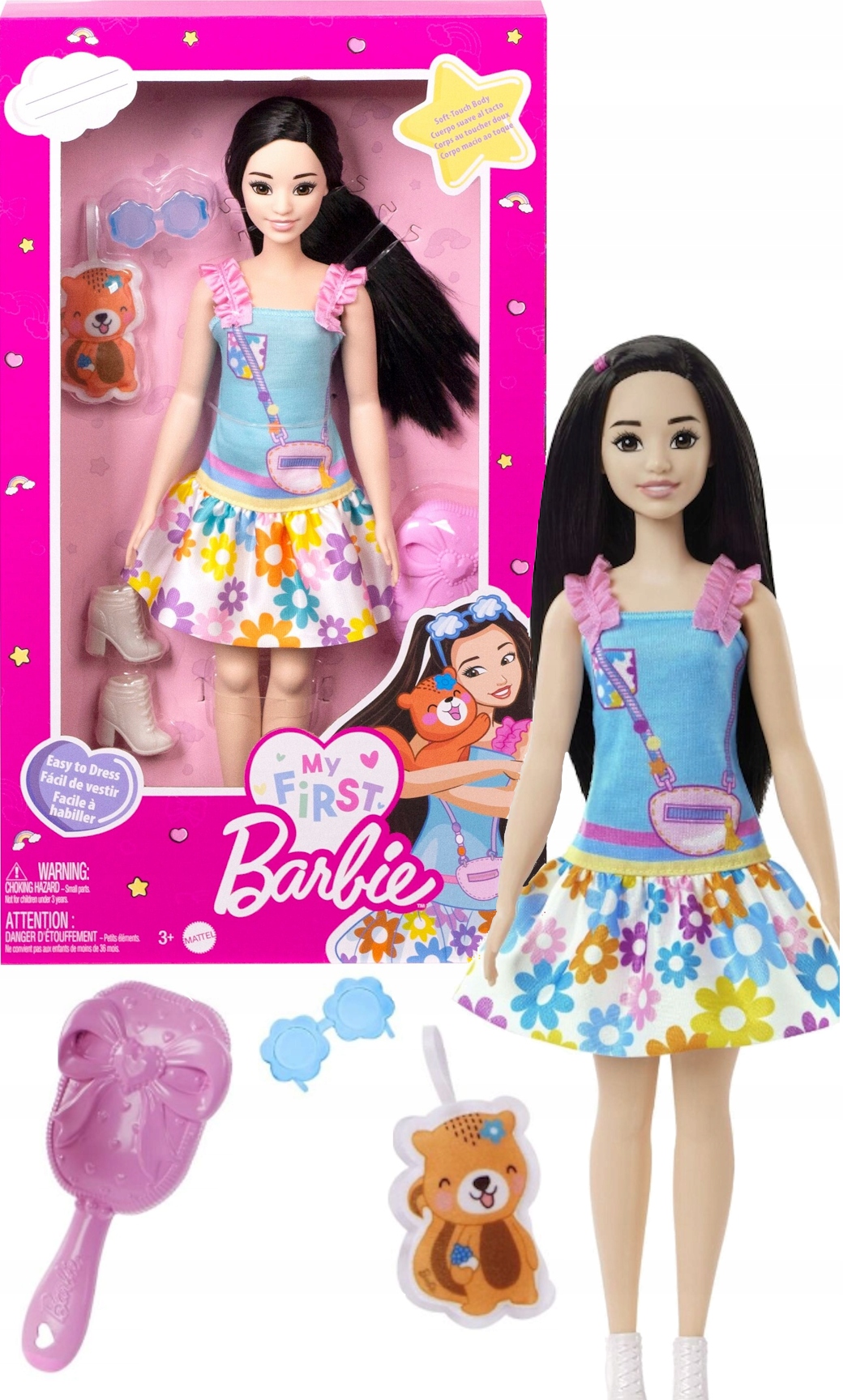 BARBIE ZESTAW MOJA PIERWSZA LALKA BARBIE HLL22 (194735114528) • Cena ...