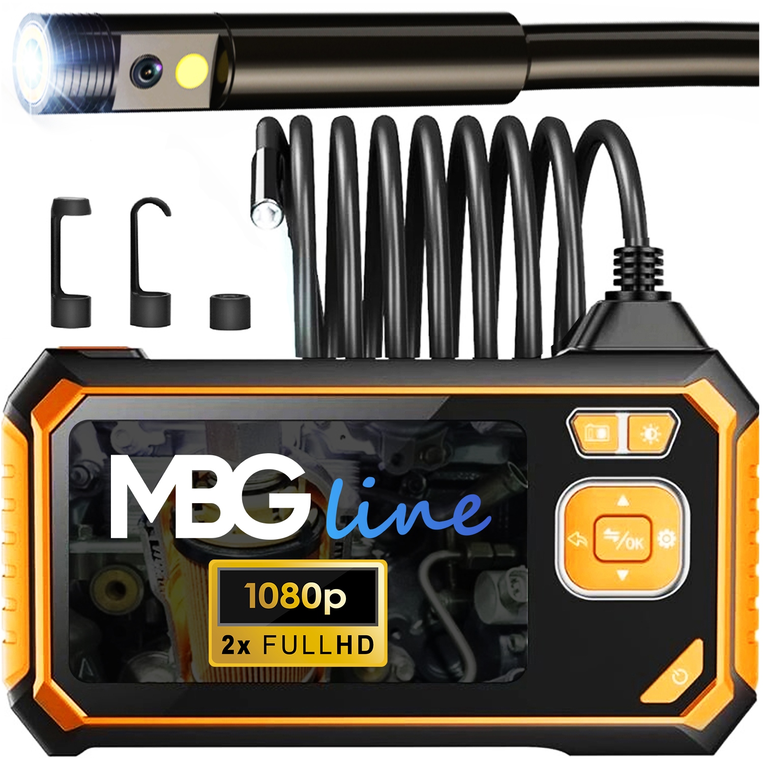 Kamera Inspekcyjna DUO ENDOSKOP 5M 7LED 2x FHD Warsztatowa do Rur ...