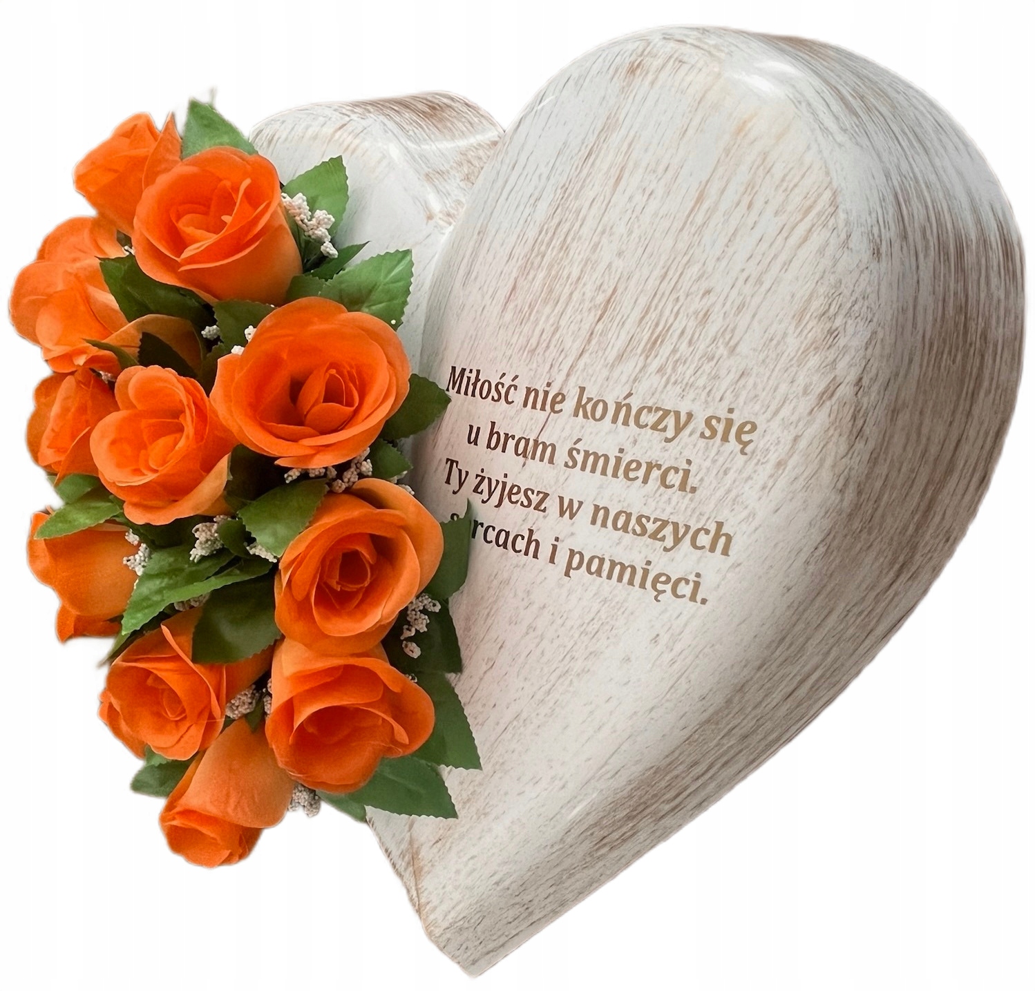 SRDCE ladička na hrob RÓŽE aranžmán pomník umelé kvety smútočná kytica ...