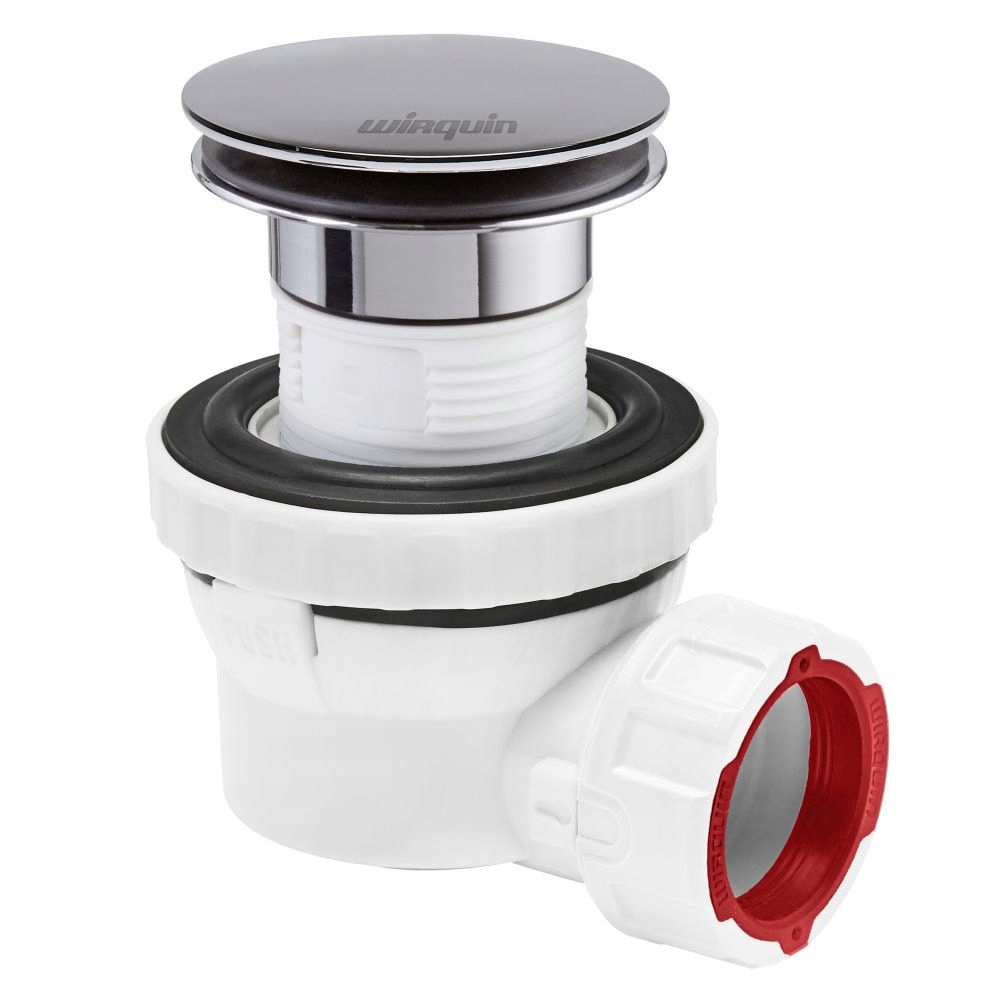 Syfon umywalki niski klik-klak chrom WIRQUIN Nano (3375537240555 ...