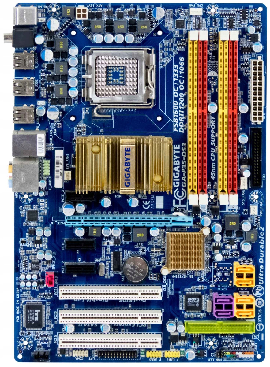 GIGABYTE GA-P35-DS3 s.775 DDR2 PCI PCIe ATX • Cena, Opinie - Allegro