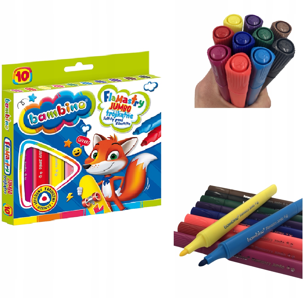 Flamastry Bambino 10 szt. (5903235003189) • Cena, Opinie • Pisaki ...