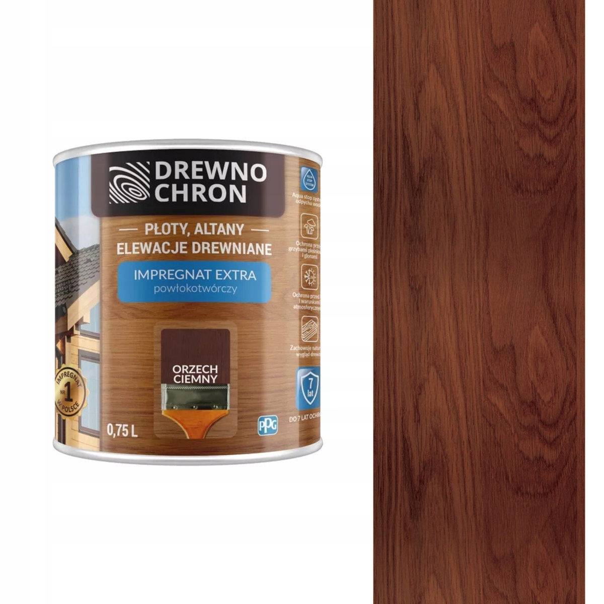 Impregnat do drewna Drewnochron ORZECH CIEMNY 0,75 (5904000005193 ...