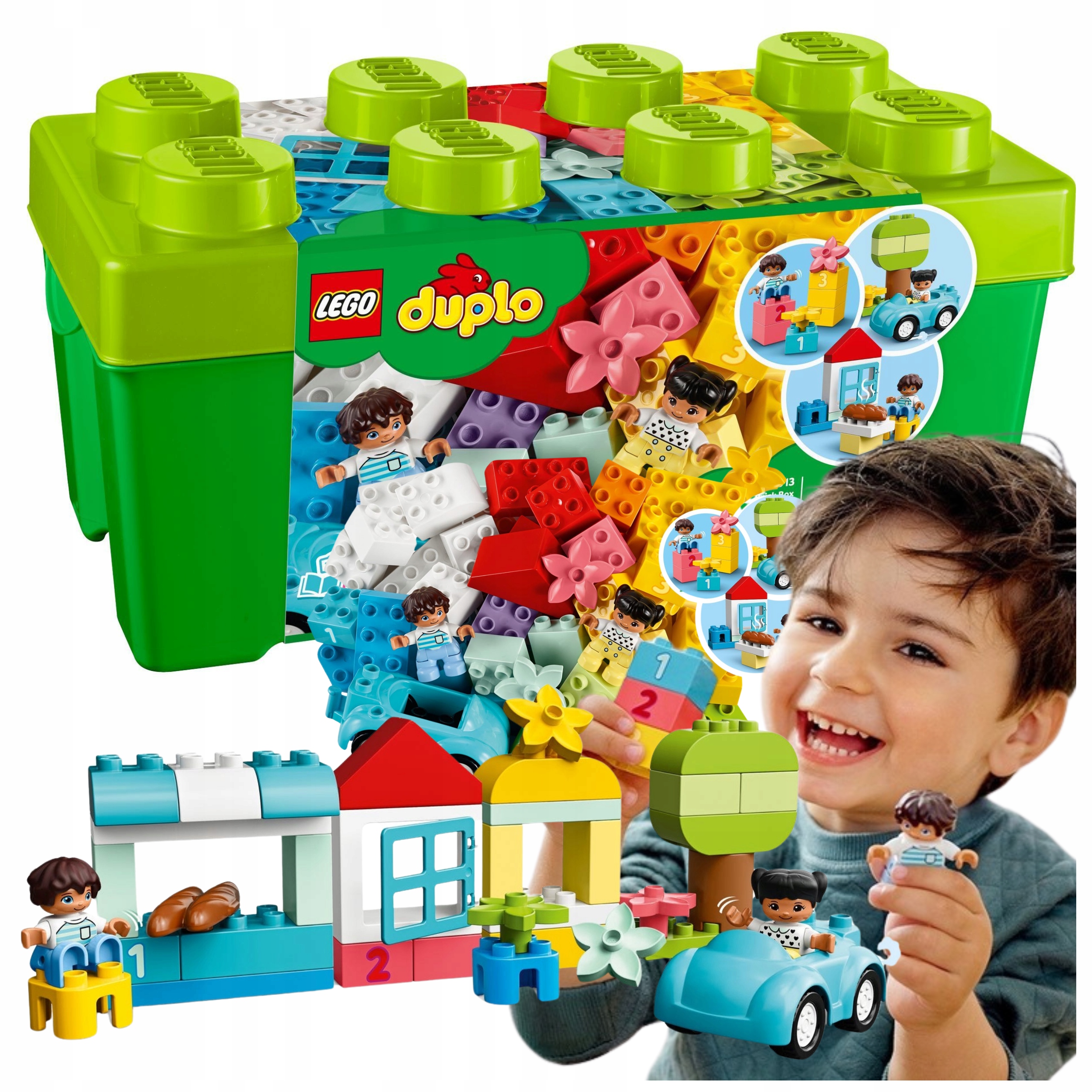 ZESTAW KLOCKÓW LEGO DUŻE PUDEŁKO KUFER DELUXE KLOCKAMI PREZENT DLA ...