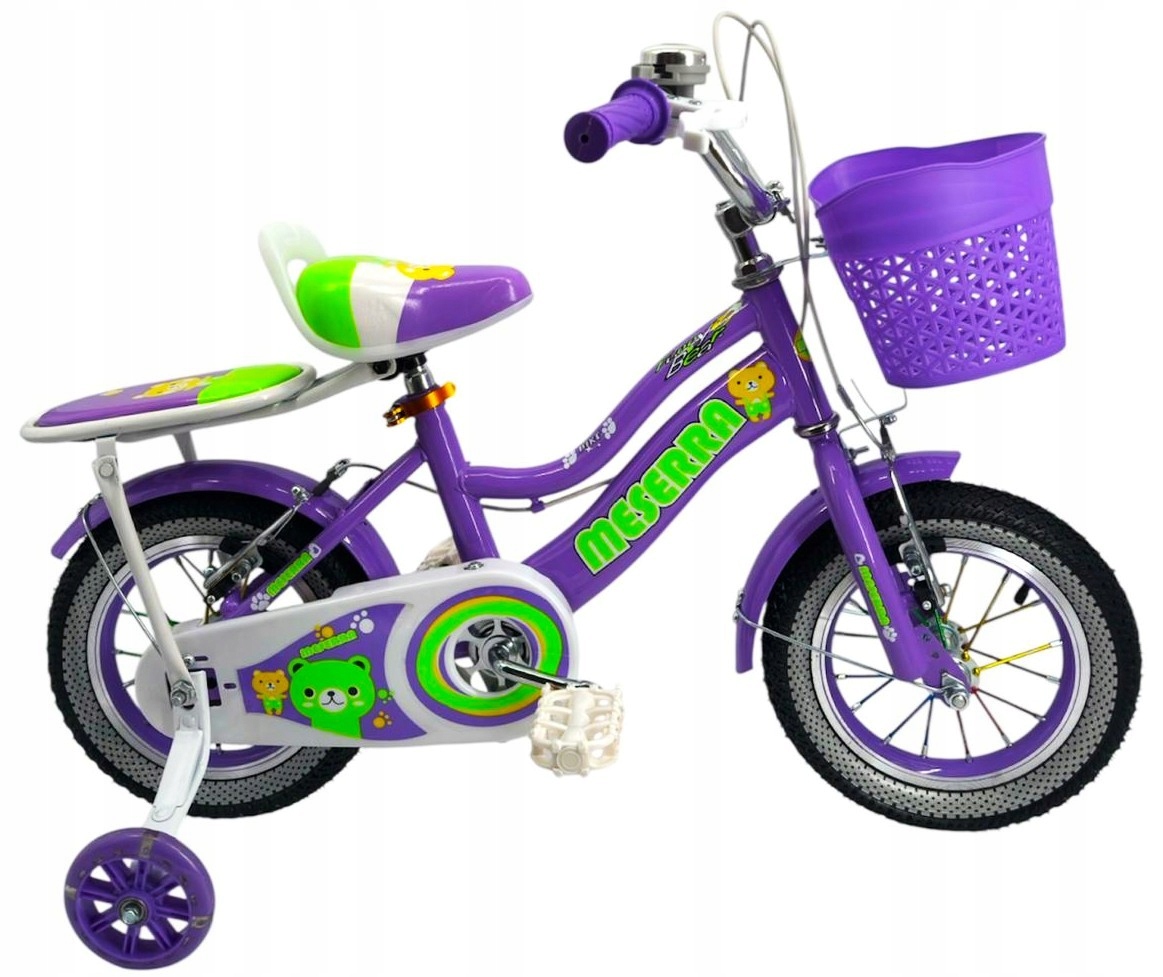 Rower Dziecięcy 12 cali MESERRA PREMIUM + Dzwonek + V-Brake Rowerek ...