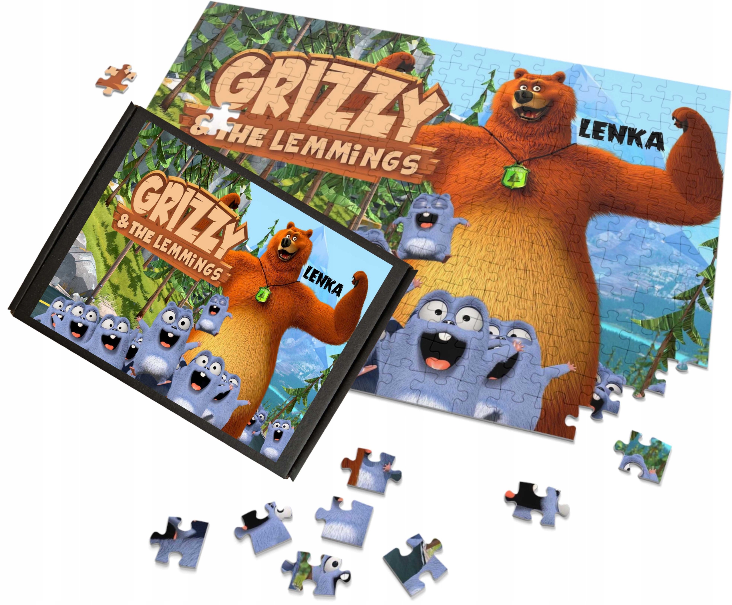 Grizzly i Lemingi Puzzle - Niska cena na Allegro