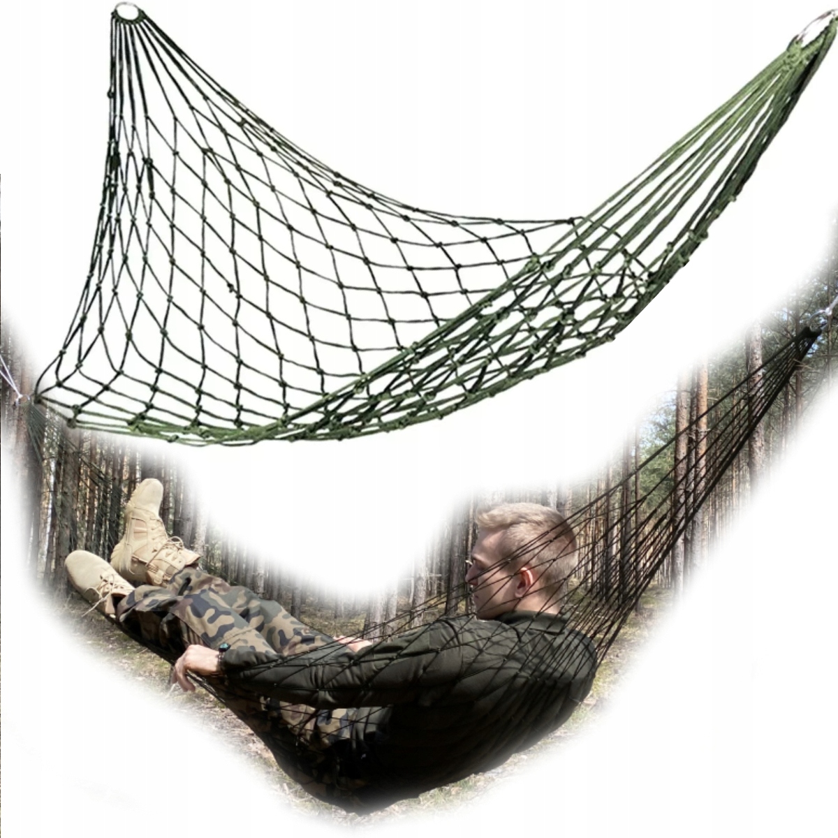 Hamak wojskowy Turystyczny MINI Olive OUTDOOR (5907621813307) • Cena ...