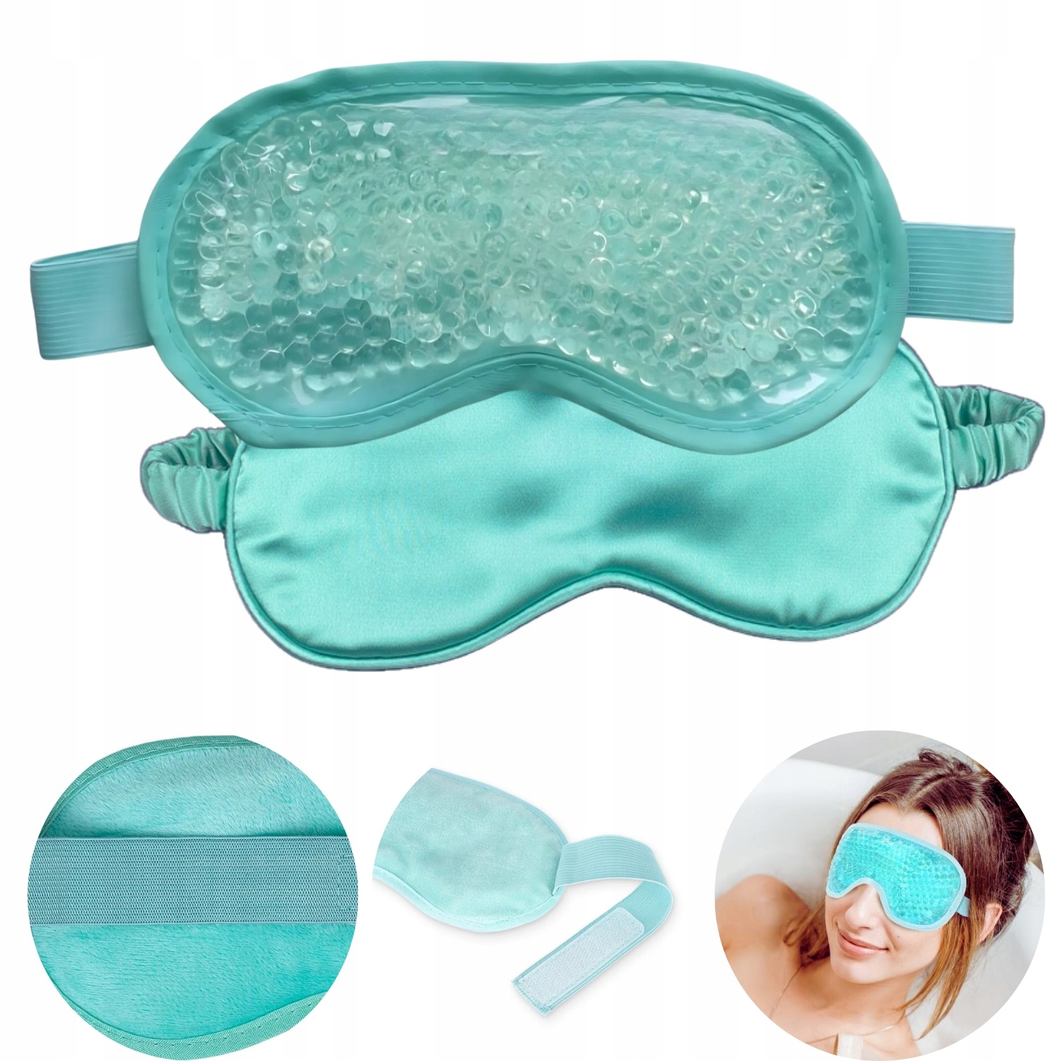 Deni Carte opaska na oczy jedwab syntetyczny zielony (5903991642875) • Cena, Opinie • Opaski na ...