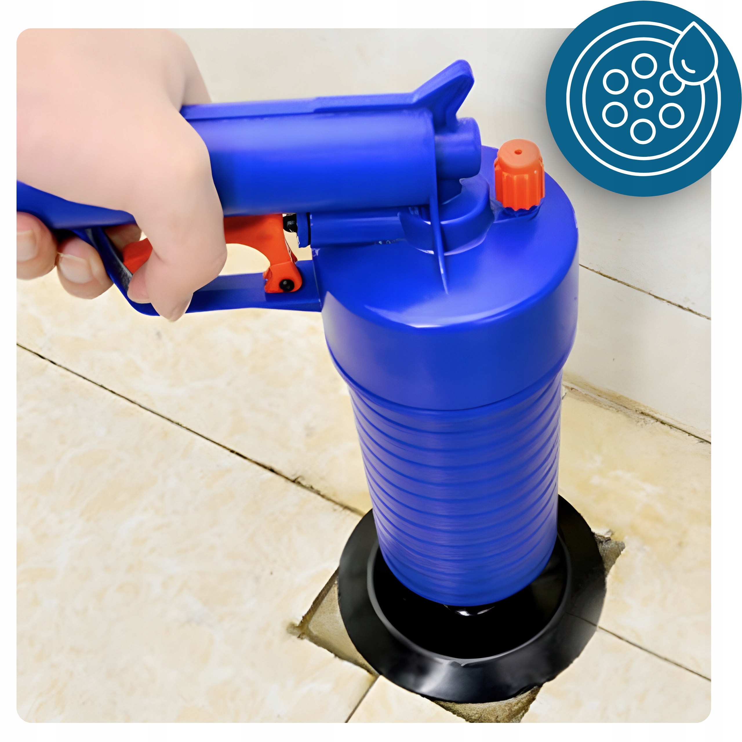 Przepychacz do Rur Pompka Pistolet do Udrażniania WC 4x Wymienne ...