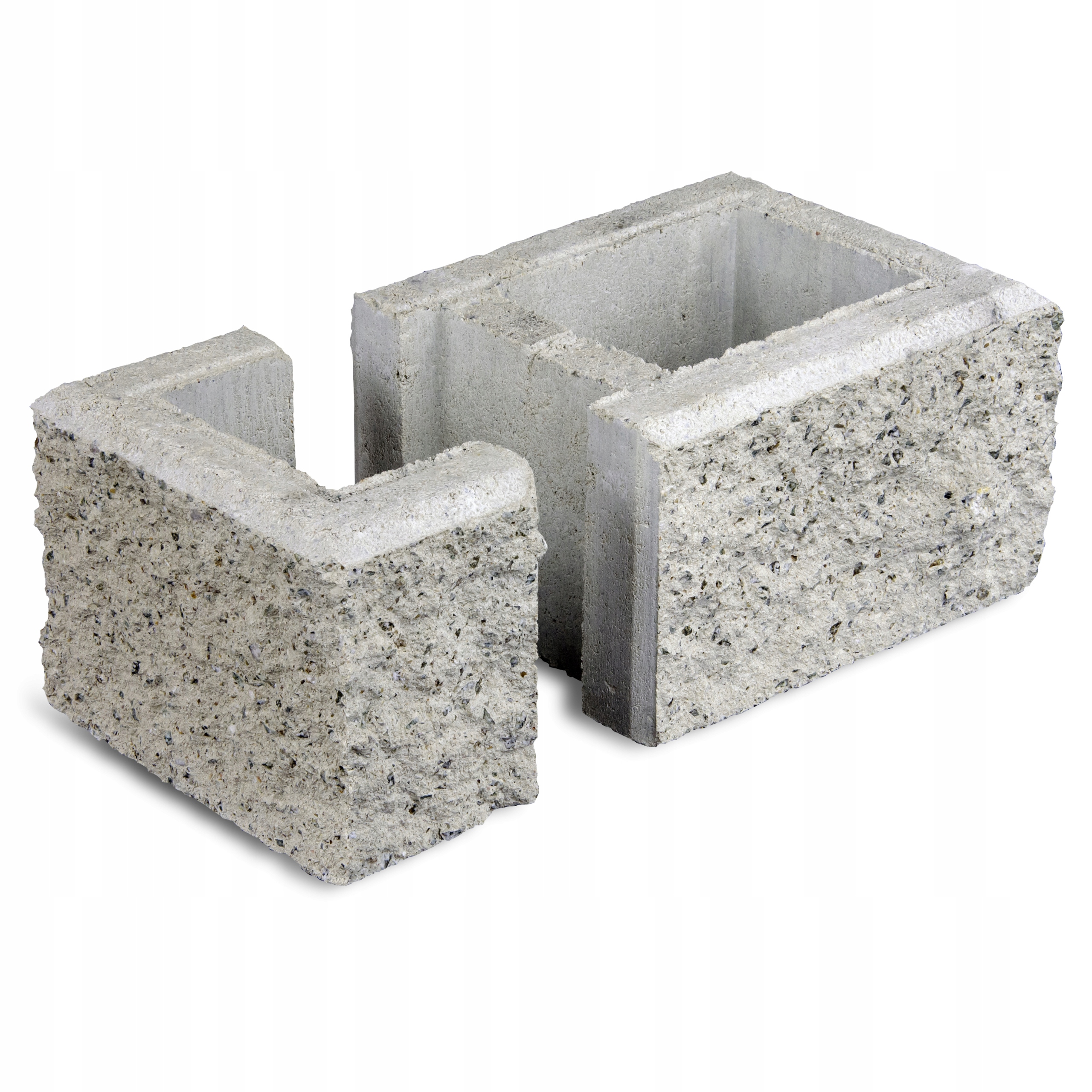 Bloczek ogrodzeniowy PIASKOWY GORC pustak ogrodzeniowy ŁUPANY (piask ...