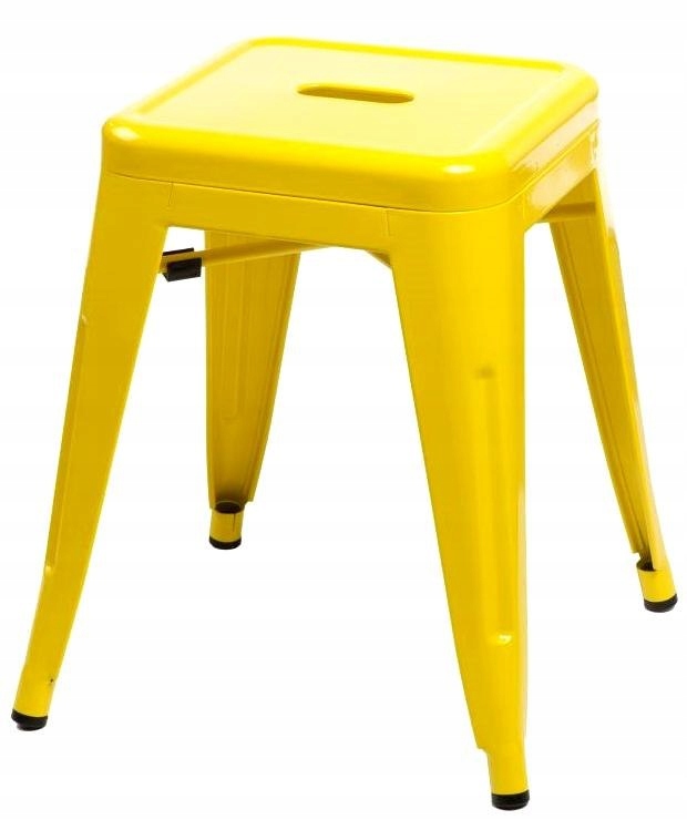 METALOWY ŻÓŁTY TABORET, STOŁEK - ARTPRO LOFT, INDUSTRIALNY, DO KUCHNI ...