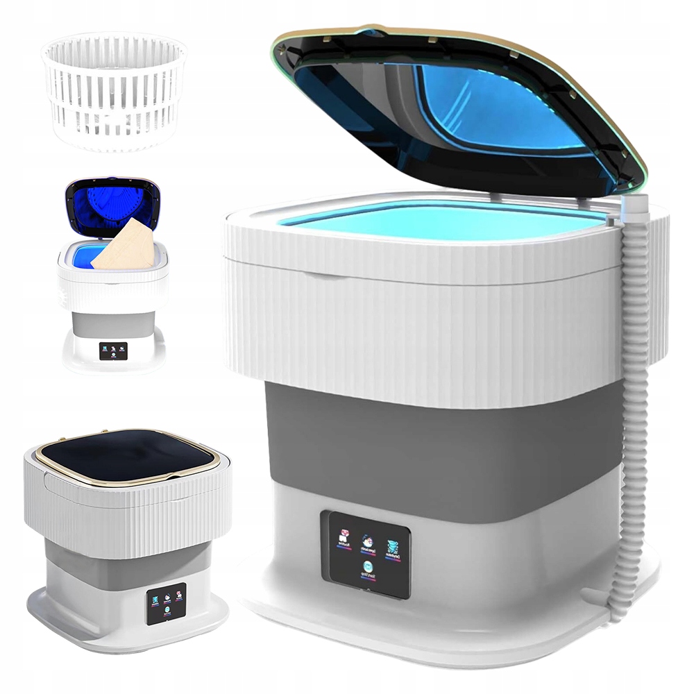 Skládací mini pračka plně CESTOVNÍ AUTOMATICKÁ TURISTICKÁ 11L prémiová ...