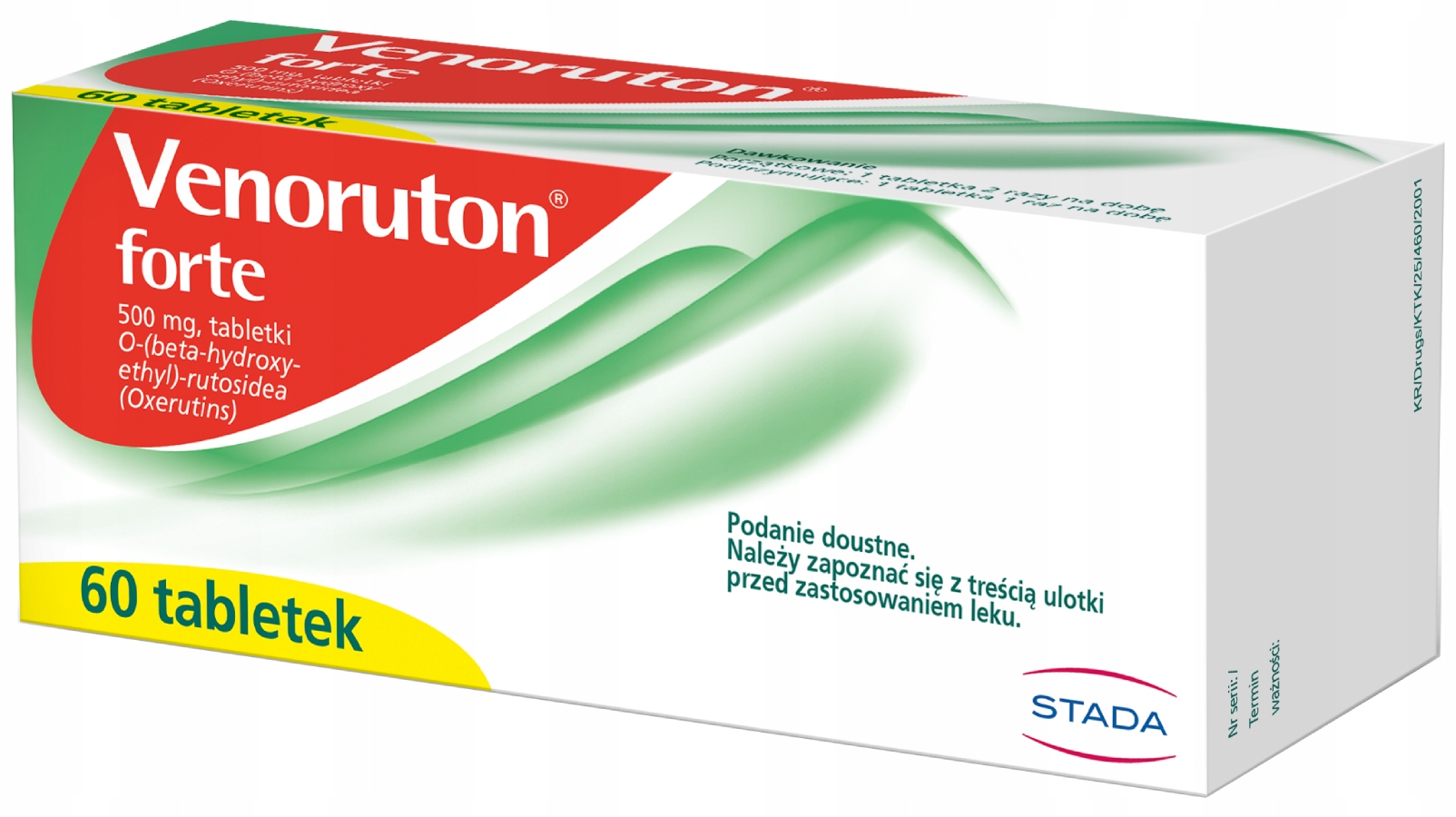 Venoruton Forte 500 mg 60 tabletek Niewydolność żylna 13723629906 ...