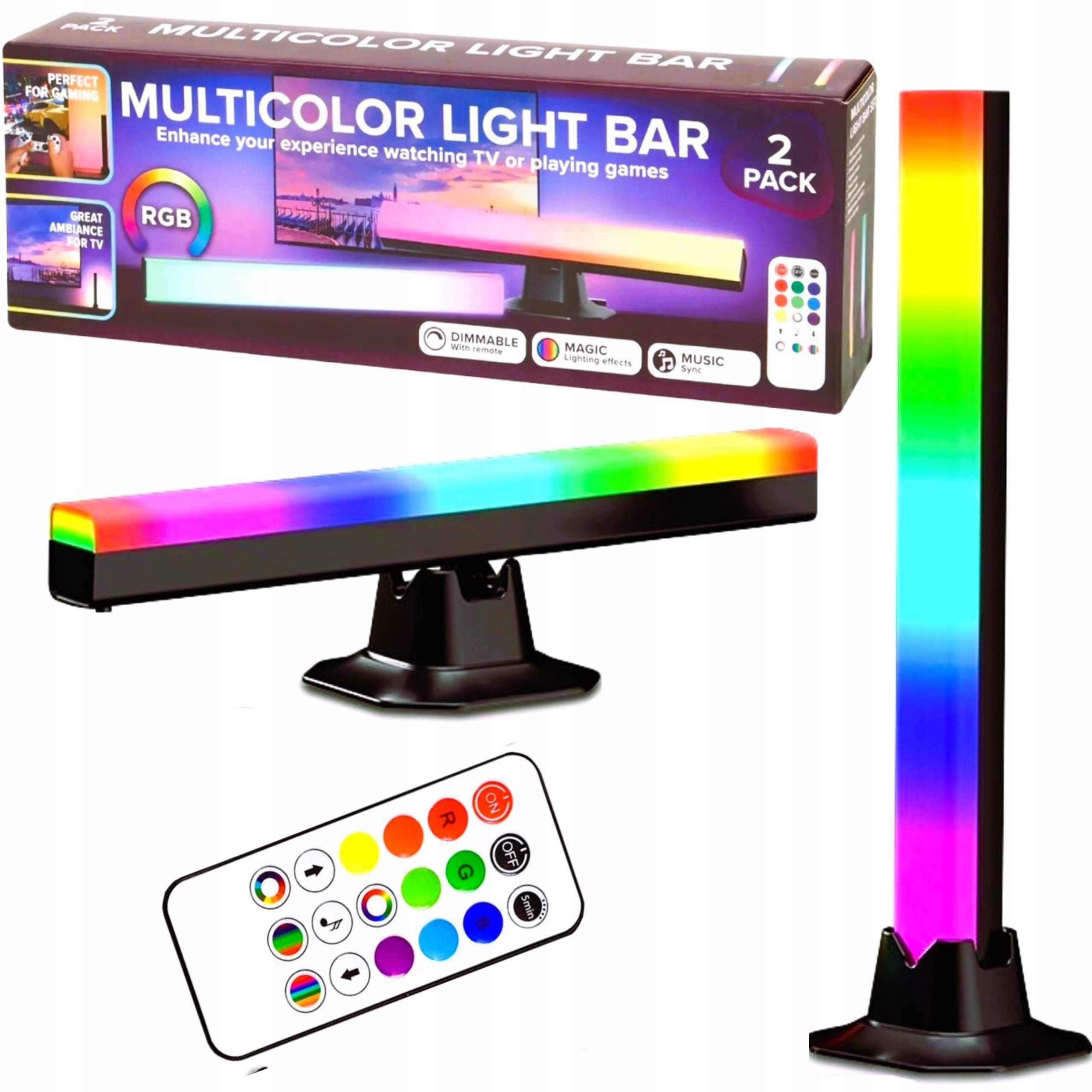 ZESTAW SŁUPKÓW LED AMBIENT RGB MULTICOLOR BAR SET PILOT (8712879155034 ...