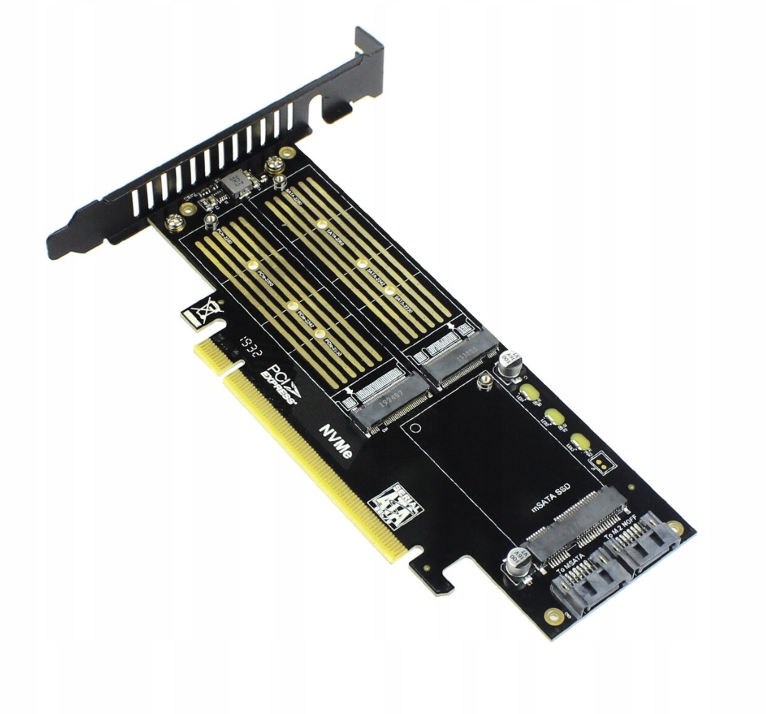 Adapter NVMe mSATA SSD M.2 NGFF do PCI-e 3.0 X16 - Sklep, Opinie, Cena ...