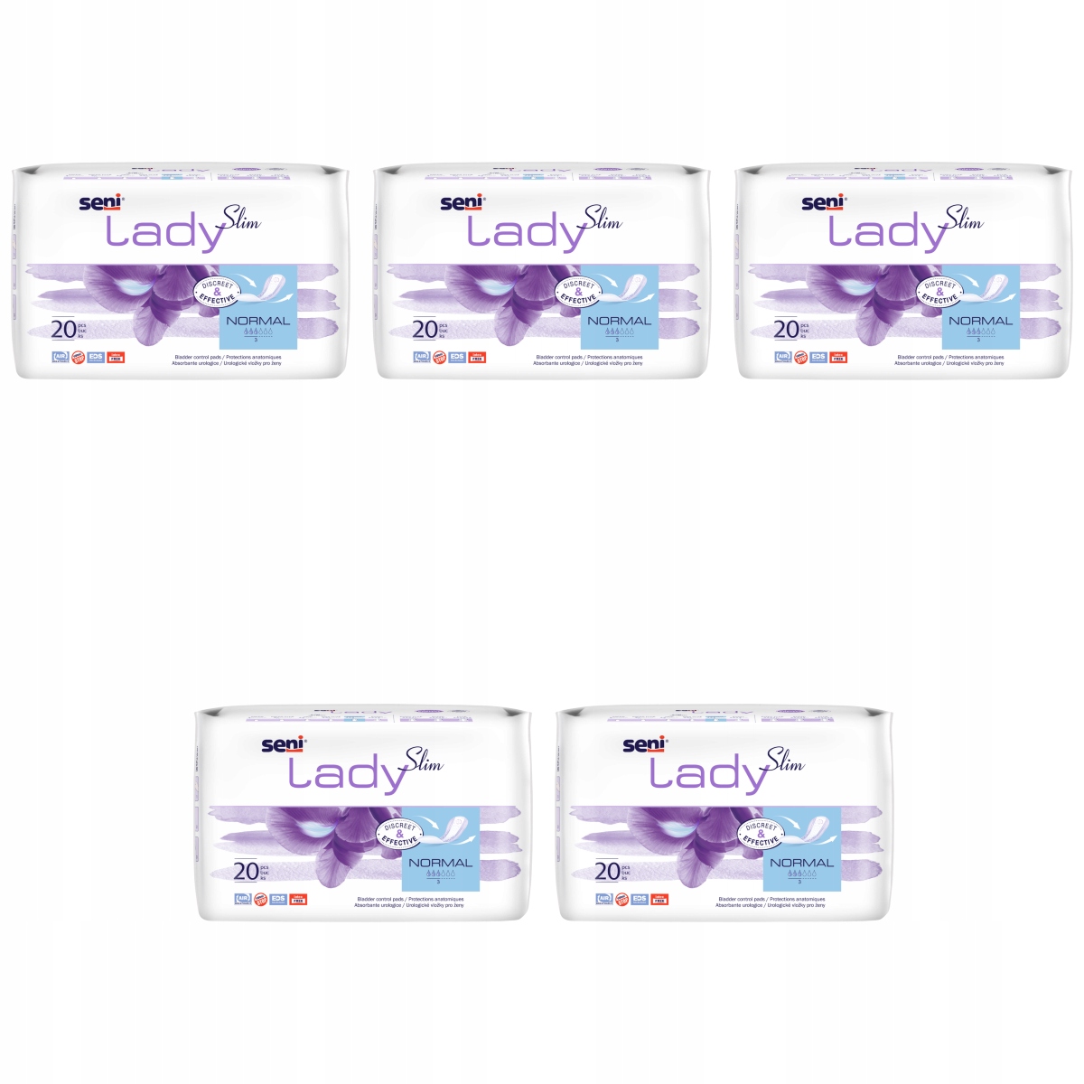 Seni Lady Slim Normal 5 opakowań po 20 sztuk (5900516699116) • Cena ...