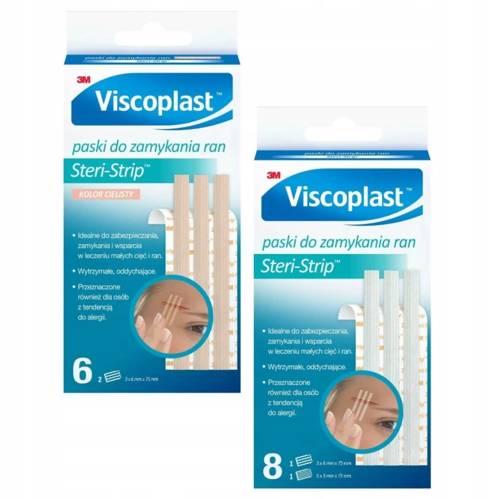 Steri-Strip, paski do zamykania ran, 6x75 mm 6 szt 13433587647 - Allegro.pl