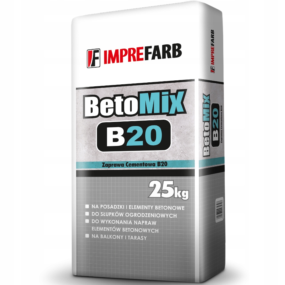 Zaprawa cementowa BETOMIX B20 25kg IMPREFARB (5906660934707) • Cena ...
