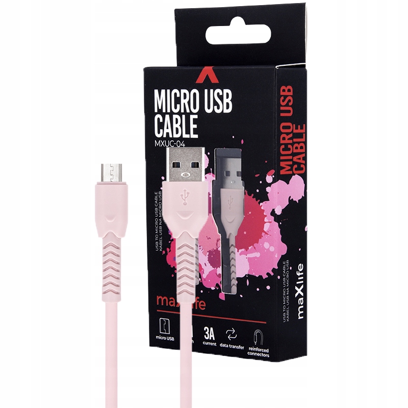 Maxlife Kabel Ładowarka 3a 1m Usb do Micro Usb w Kable i Kable i ...
