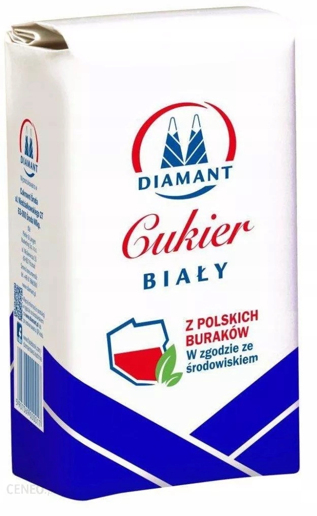 Cukier biały Diamant 1 kg (4008381141004) • Cena, Opinie • Cukier ...