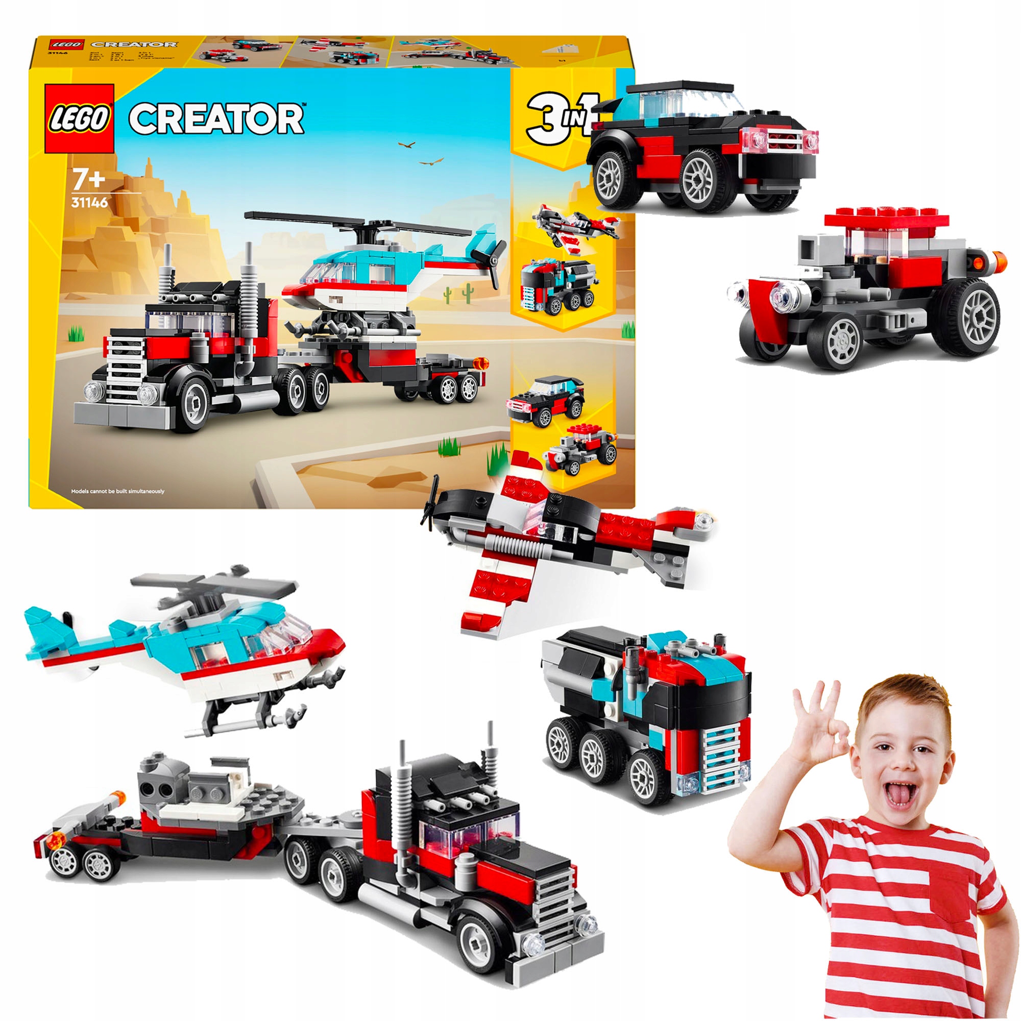 LEGO LAWETA Z HELIKOPTEREM CIĘŻARÓWKA Z PRZYCZEPĄ I HELIKOPTEREM 3w1 ... LEGO LAWETA Z HELIKOPTEREM CIĘŻARÓWKA Z PRZYCZEPĄ I HELIKOPTEREM 3w1 ...