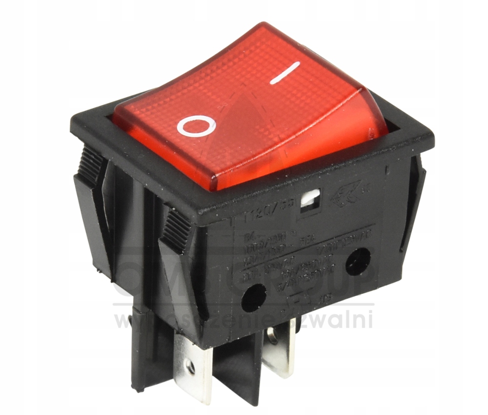 WYŁĄCZNIK WŁĄCZNIK DO MASZYN CZERWONY 230V • Cena, Opinie • Przemysł ...