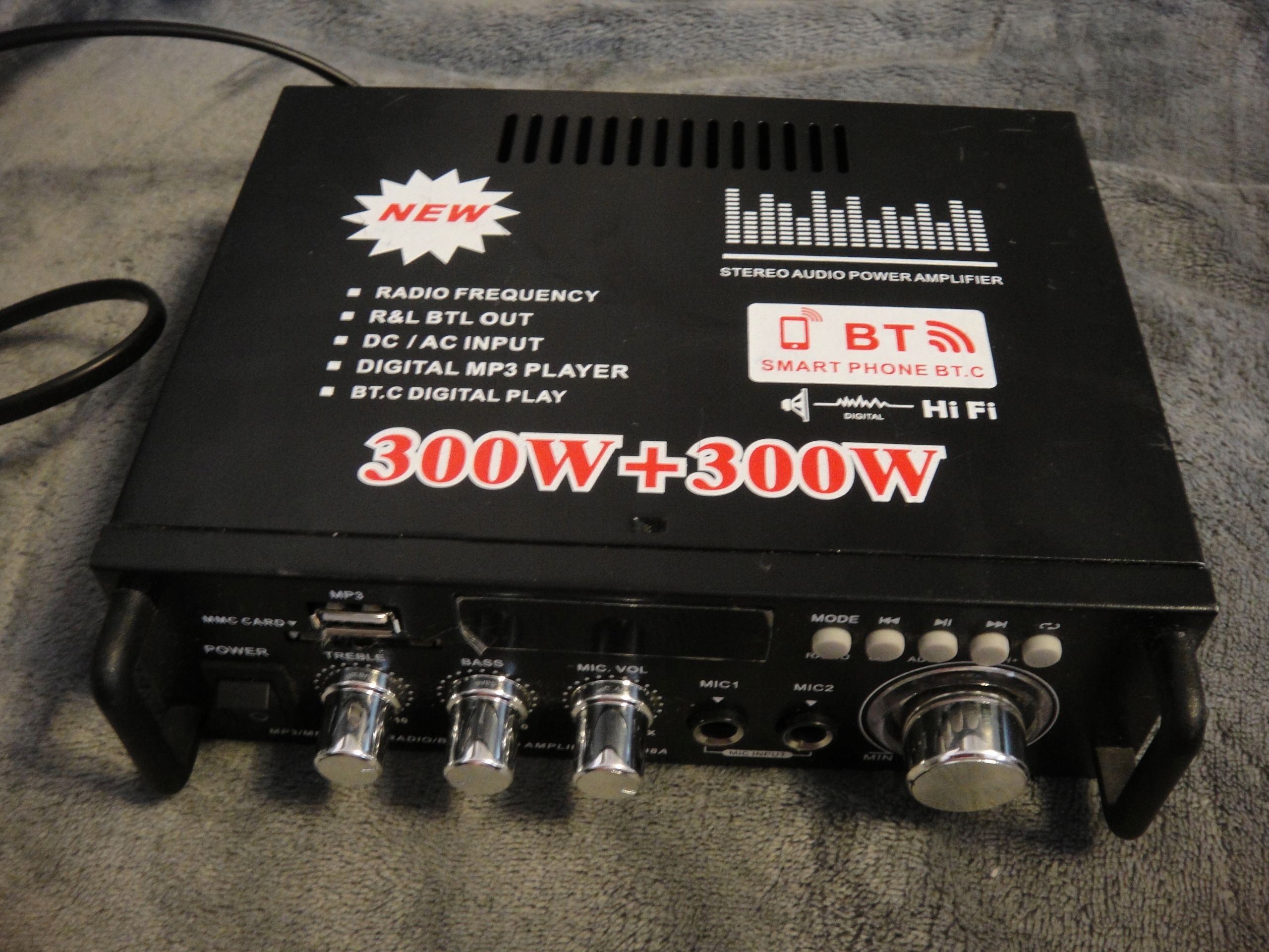 AMPLITUNER WZMACNIACZ 2x300W BLUETOOTH USB STEREO - Sklep, Opinie, Cena w Allegro