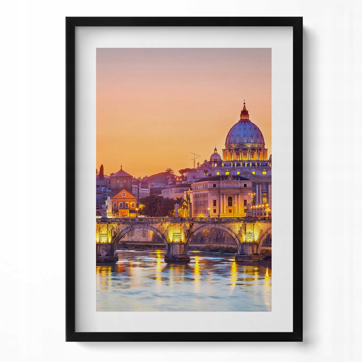 Dekorativní obraz s grafikou v krásném rámu Katedrála svatého Petra v Římě 50x70 cm za 1199 ...