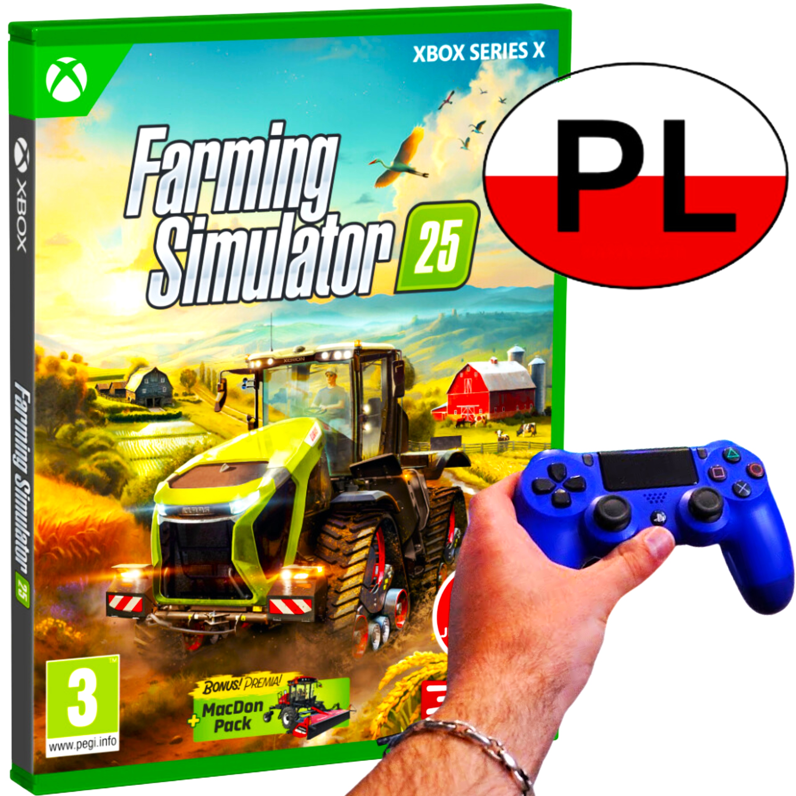 SYMULATOR FARMY 2025 NA XBOX SERIES X PŁYTA PL PUDEŁKOWA FARMING ...