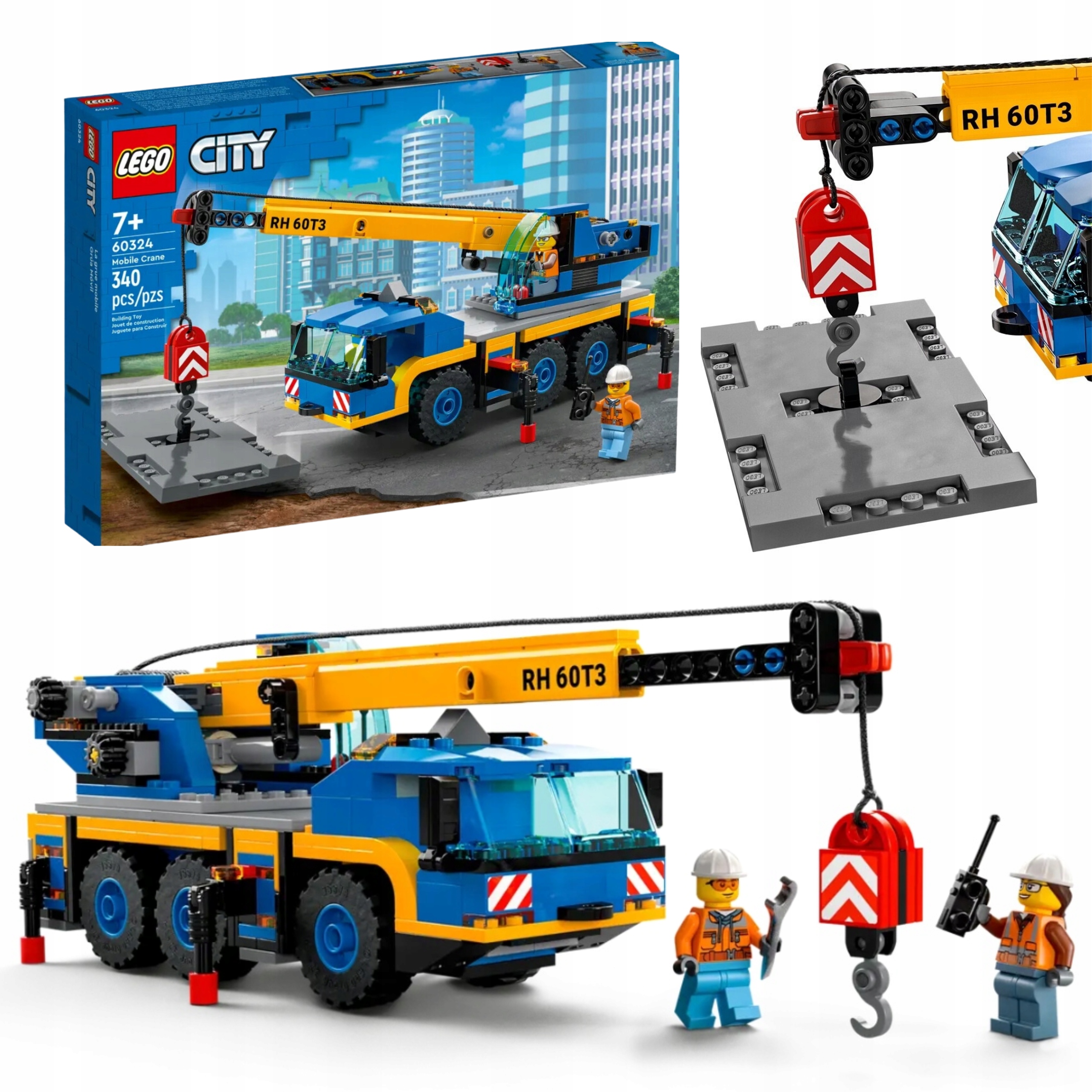 LEGO CITY BUDOWA ŻURAW TIR CIĘŻARÓWKA HDS DŹWIG SAMOCHÓD CIĘŻAROWY ...