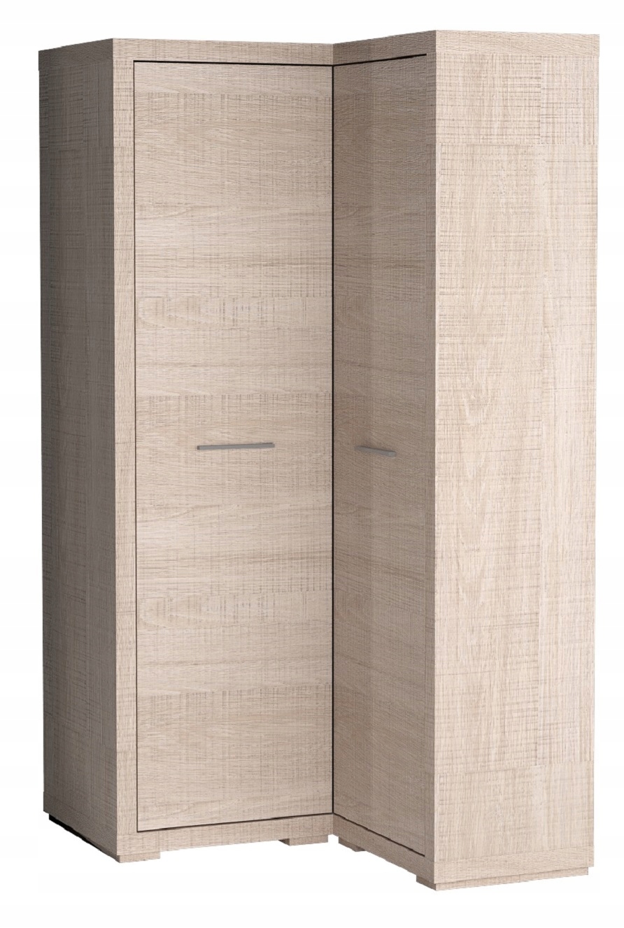 Szafa narożna rogowa dwudrzwiowa do salonu pokoju sypialni VIKI jasna ...