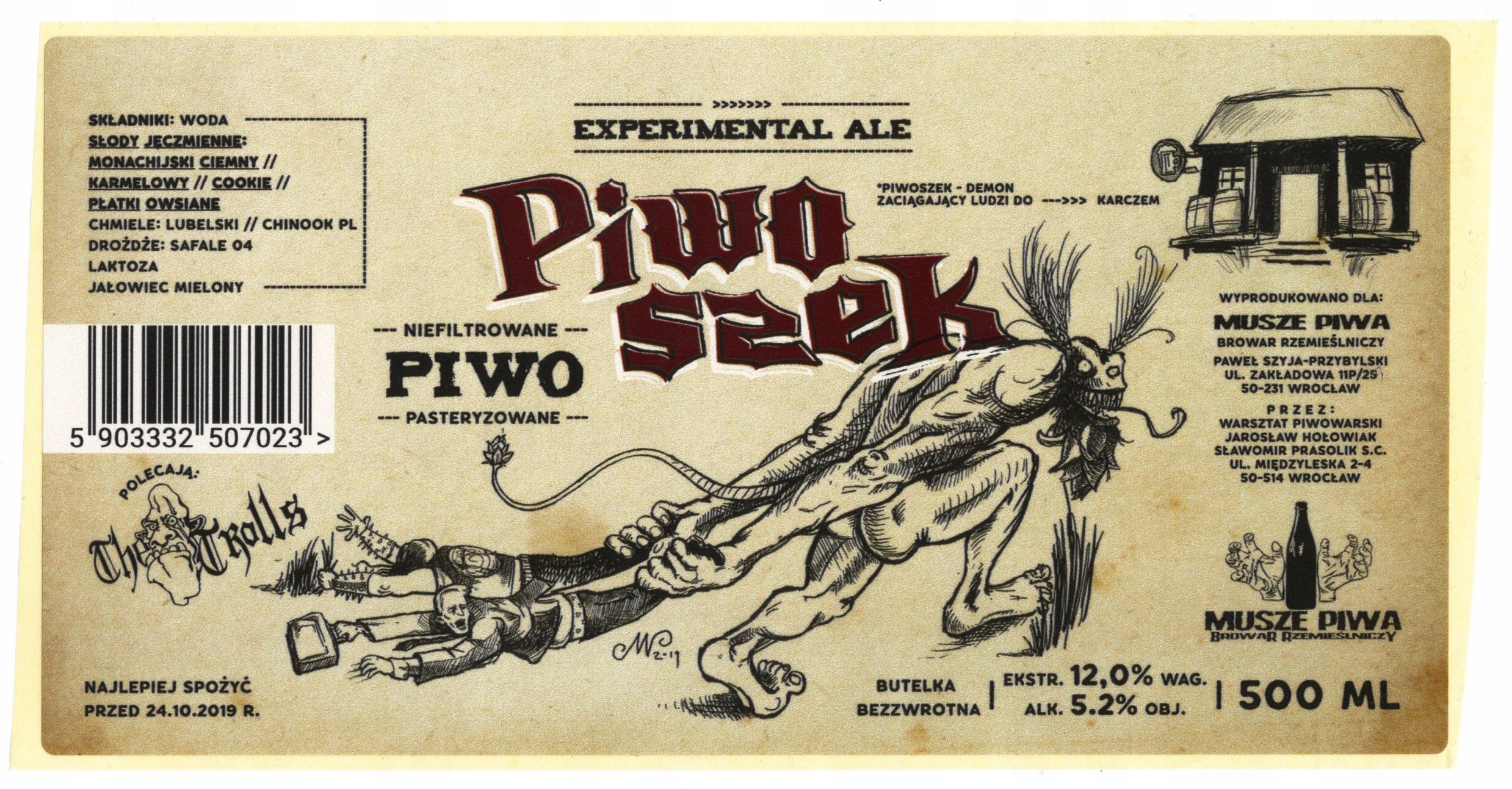 Etykieta Browar Musze piwa • Cena, Opinie • Etykiety 17607218238 • Allegro