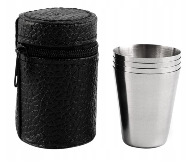 KIELISZKI KUBKI LITERATKI TURYSTYCZNE STALOWE METALOWE NIETŁUKĄCE NA BIWAK (000000) • Cena ...