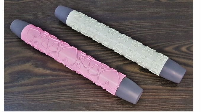 WAŁEK DO CIASTA Z WZOREM MOTYLKI WYPUSTKI SILIKON (6916030141399 ...