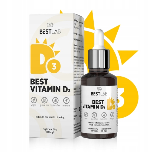 Best Lab Best Vitamin D3 Witamina D BestLab 900 krople (5904917029244 ...