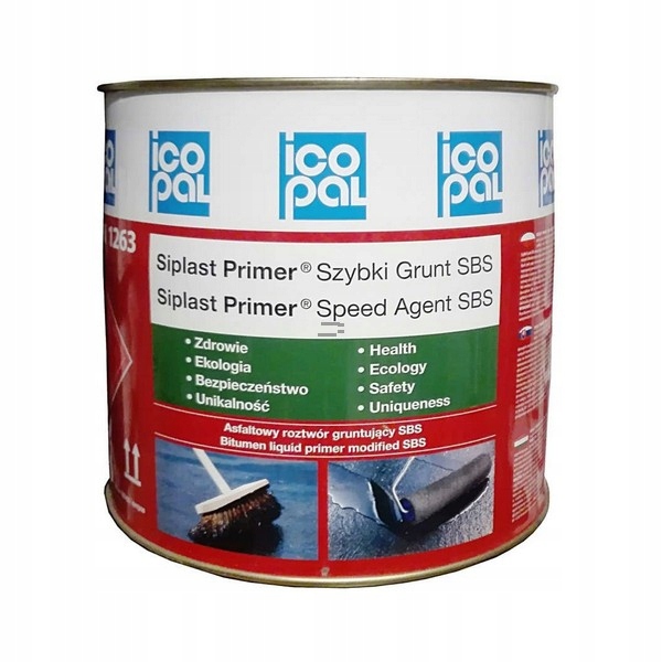 Icopal Siplast Primer Szybki Grunt SBS 10L do gruntowania betonu pod papy (3347530010299) • Cena ...