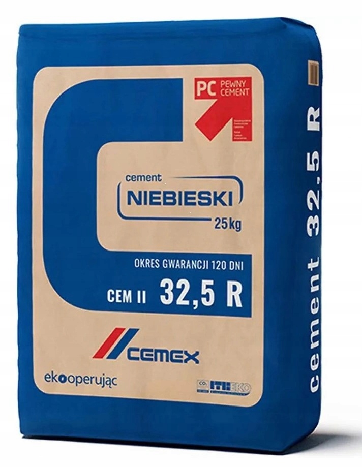 CEMEX Cement NIEBIESKI II B-M 32,5R 25kg • Cena, Opinie • Materiały ...