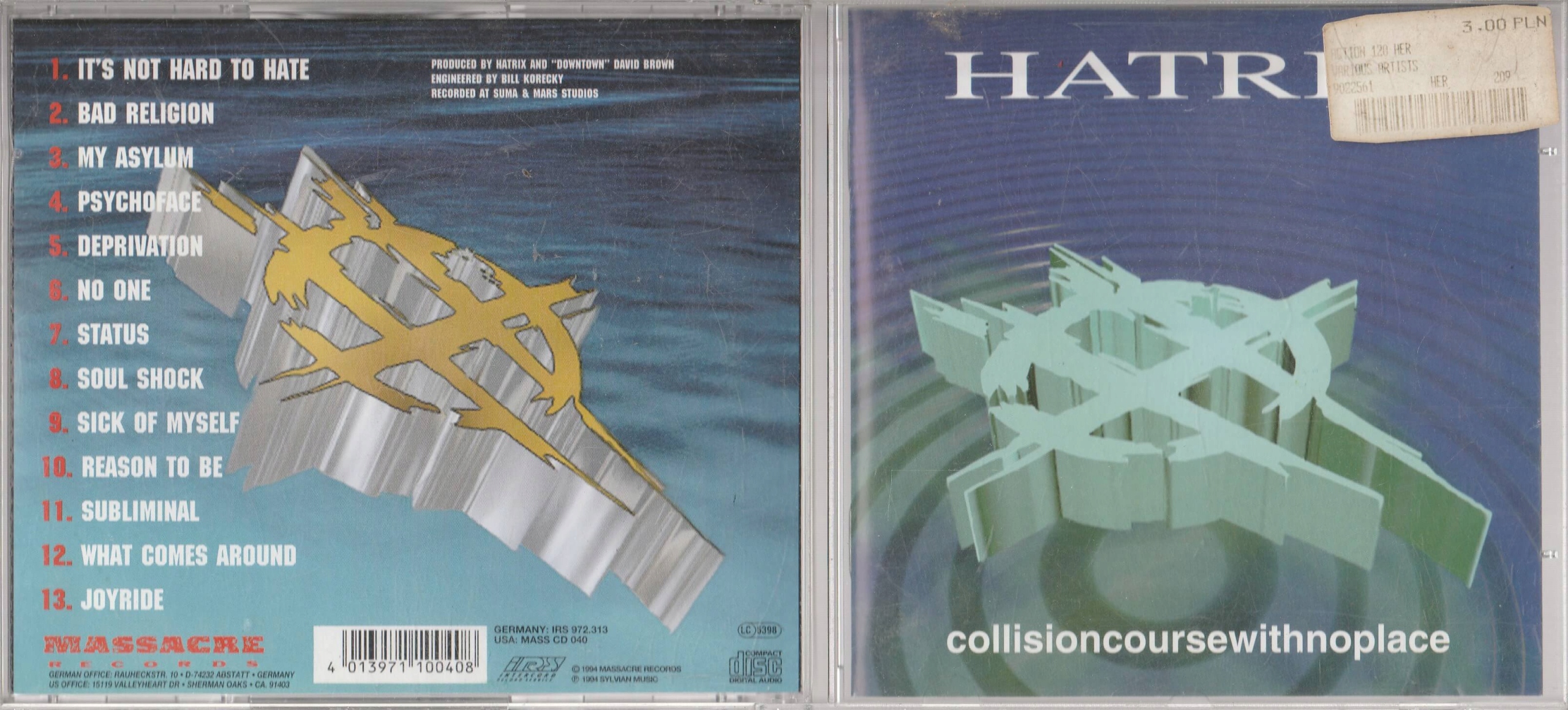 CD Hatrix - Collisioncoursewithnoplace 1994 I Wydanie ...