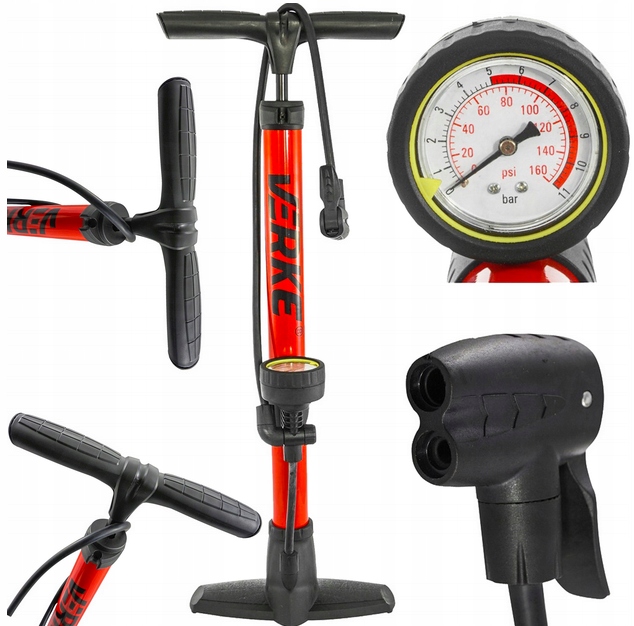 POMPKA RĘCZNA ROWEROWA DO ROWERU PIŁEK MANOMETREM 5902963496997 za 49 ...
