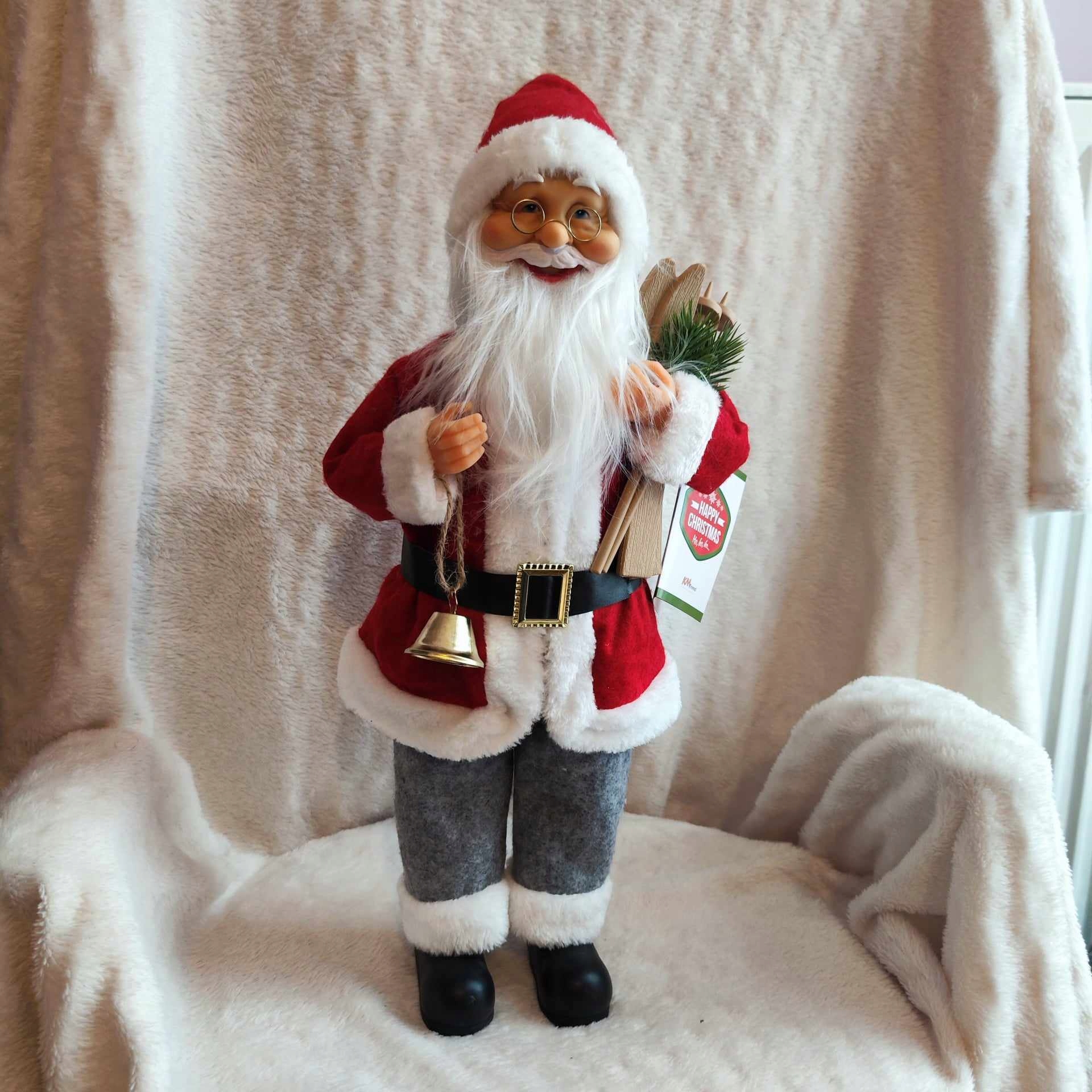 DUŻY SKRZAT ŚWIĄTECZNY KRASNAL FIGURKA ŚWIĄTECZNA ŚWIĘTY MIKOŁAJ 46cm ...