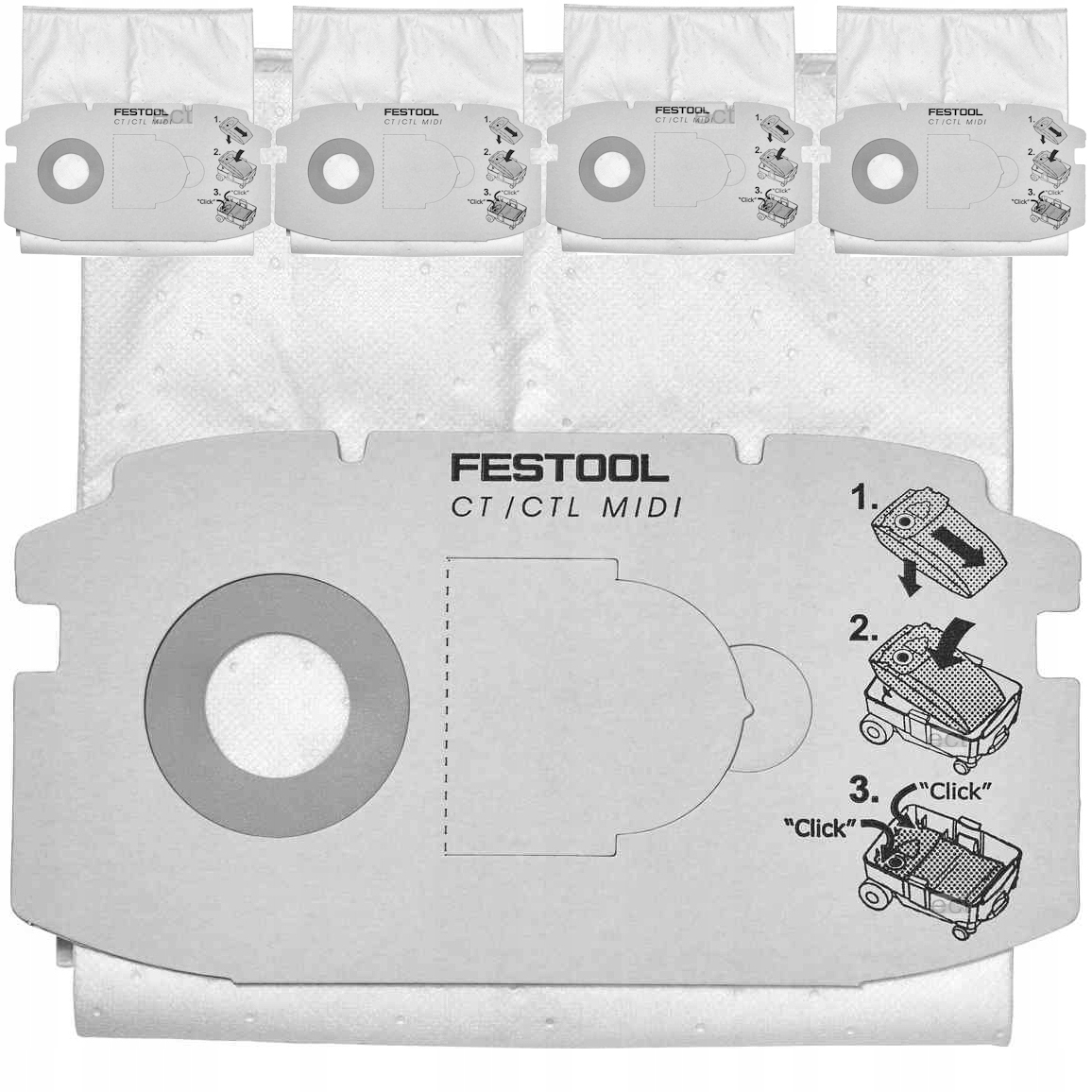 Worek do odkurzacza Festool syntetyczny oryginalny CTL MIDI 1 szt ...