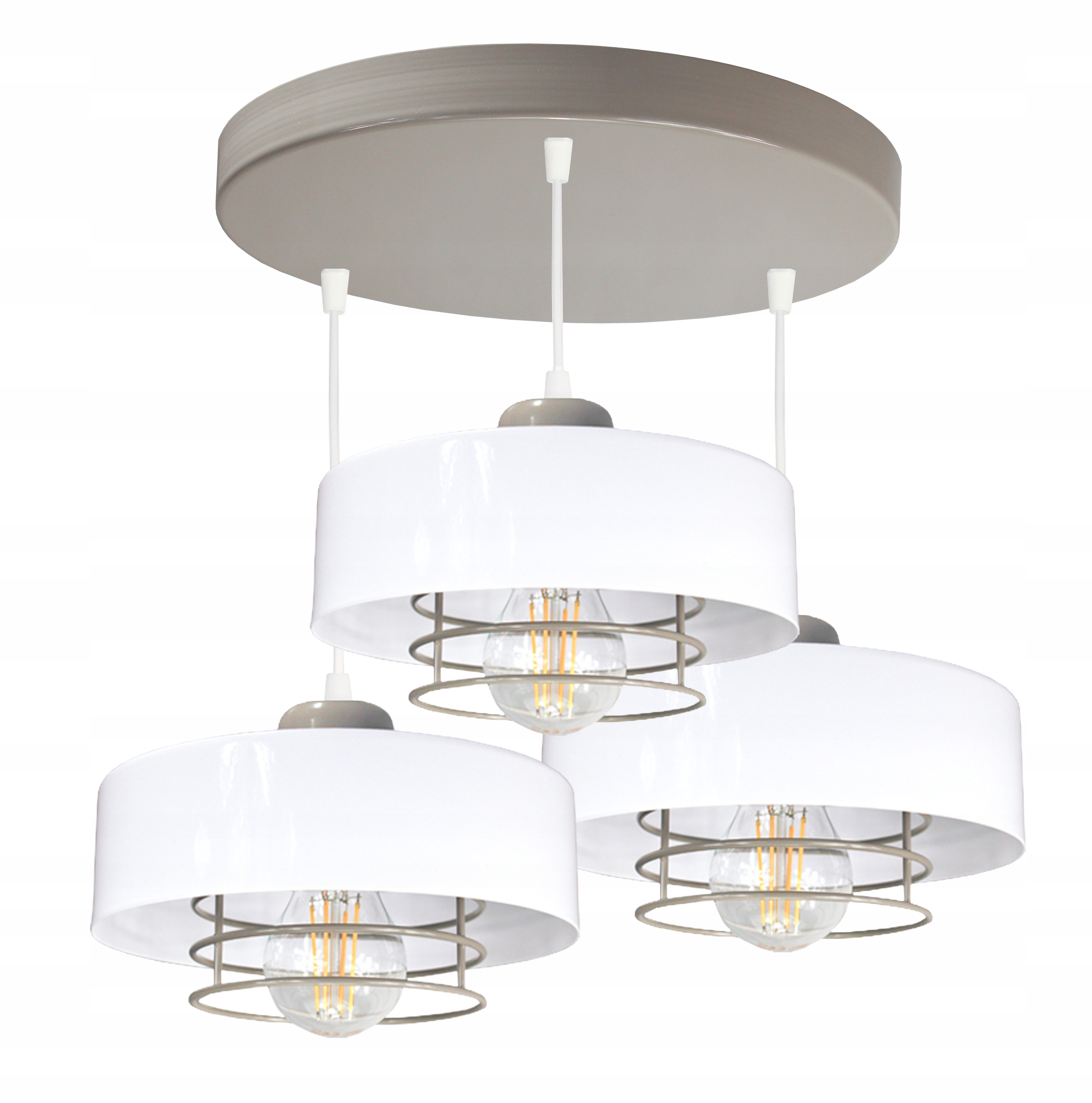 Lampa wisząca JasnoCiemno LOFT SPIRO COPPER 3 -punkty światła E27 ...