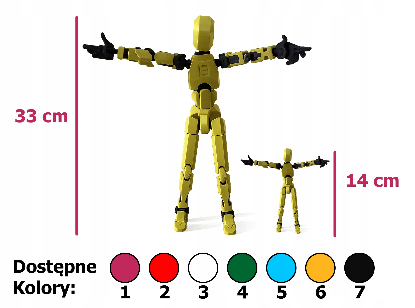Dummy 13 mozgatható figura 13cm, kiváló minőség, Legenda, 3D nyomtatás ...