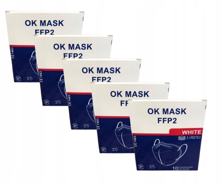 Maska FFP2 5-Warstwowa 10 szt, certyfikat CE1463 (745178939683) • Cena, Opinie • Maseczki ...