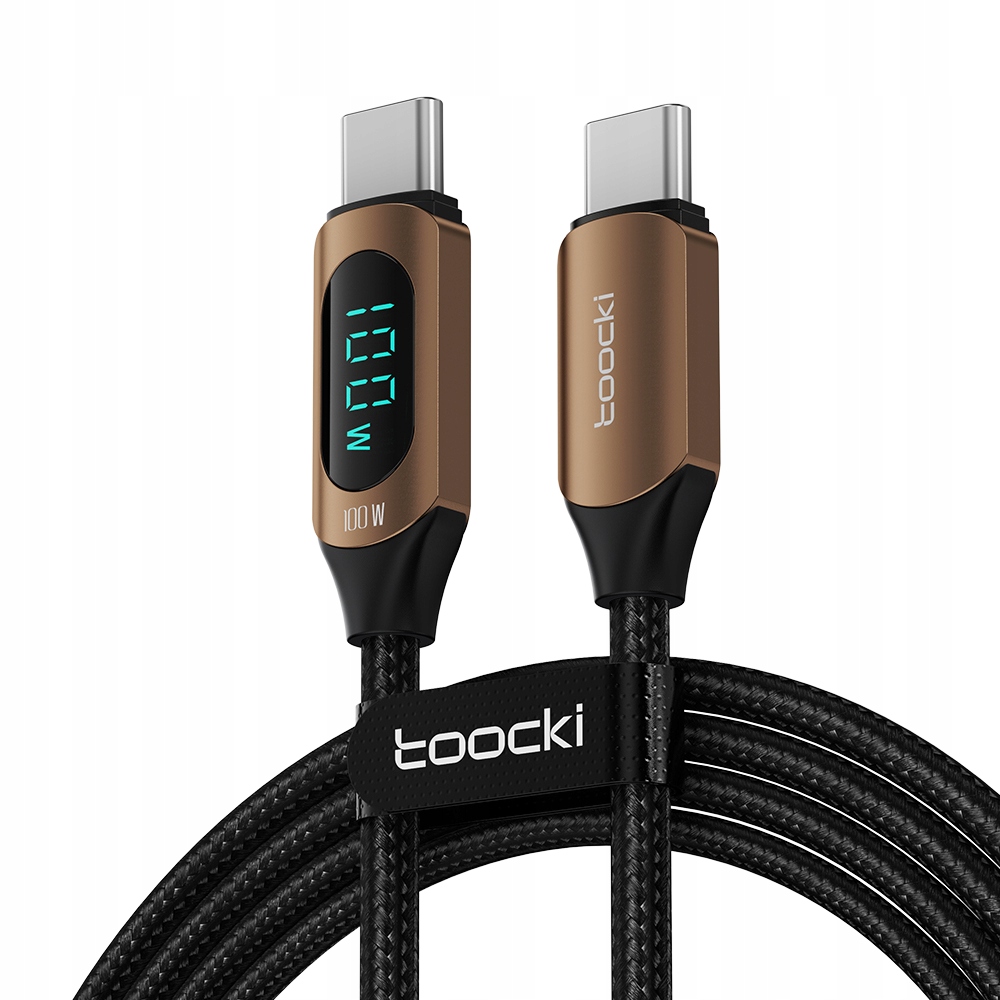 Kabel Toocki 100W USB-C do USB-C 2m Z Wyświetlaczem - Sklep, Opinie, Cena w Allegro