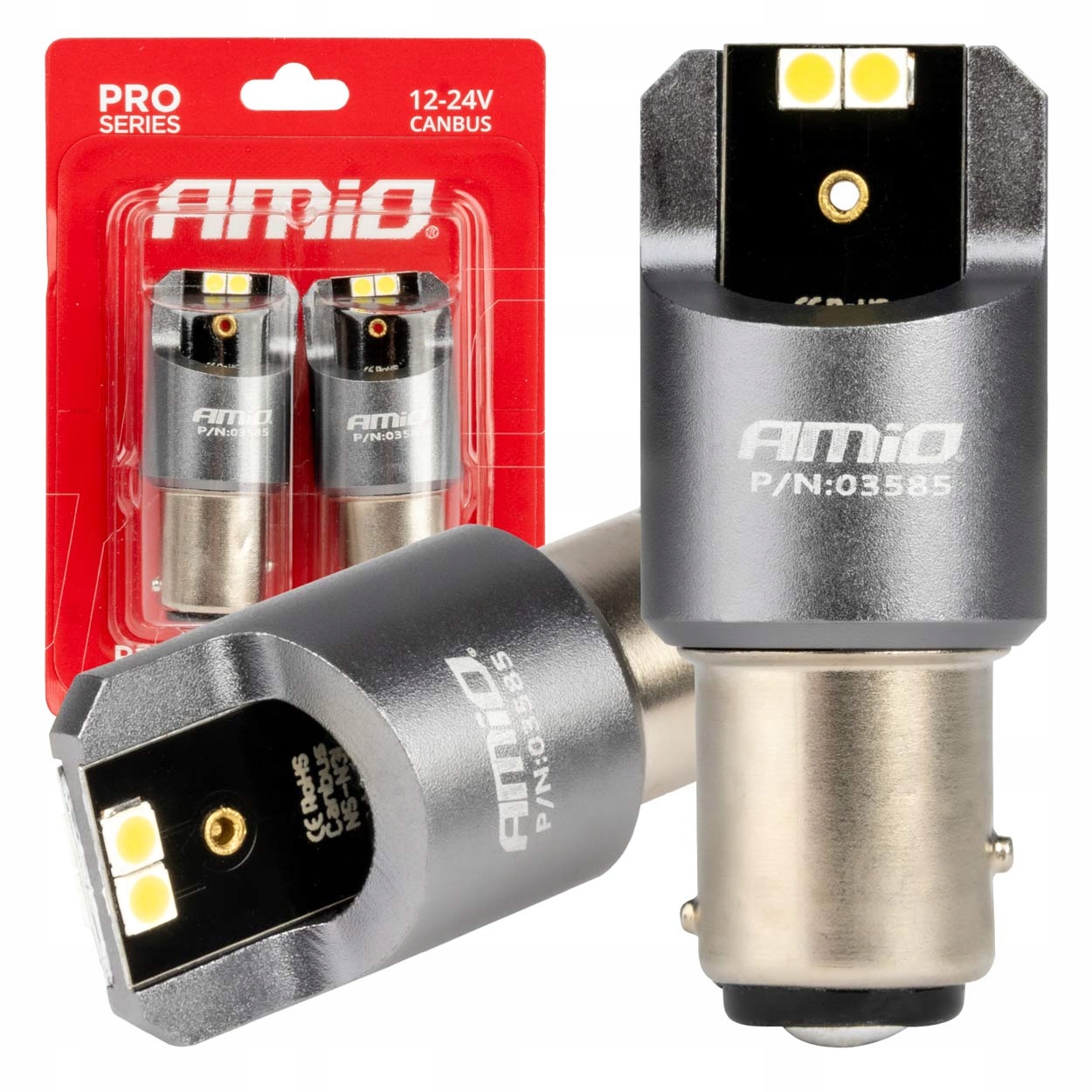 Żarówki LED CANBUS seria PRO BAY15D P21/5W 4x3030 SMD White 12V 24V ... Żarówki LED CANBUS seria PRO BAY15D P21/5W 4x3030 SMD White 12V 24V ...